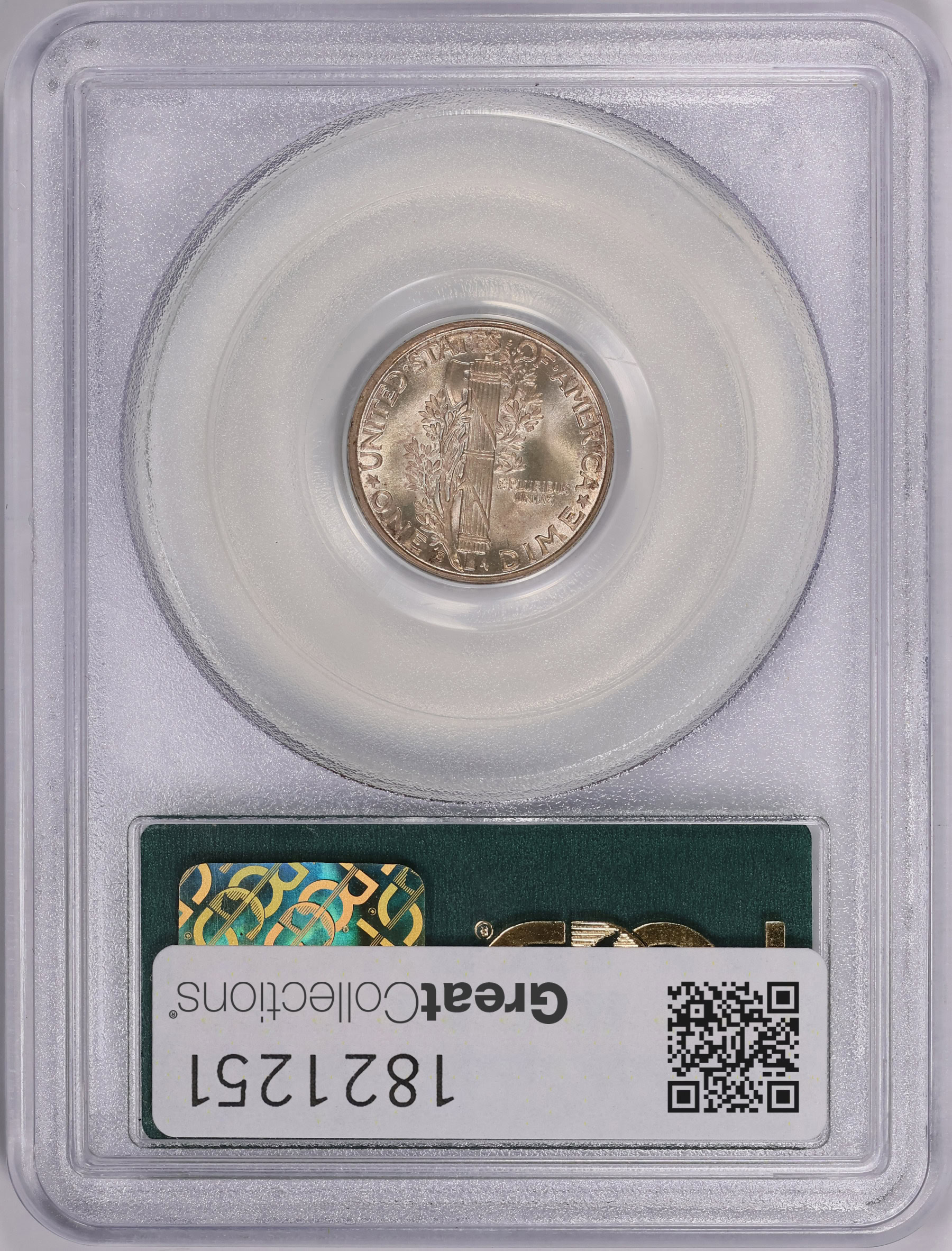 1929-S Mercury Dime PCGS MS-65 FB (CAC Green) OGH (Item 1821251) | GreatCollections Coin Auctions