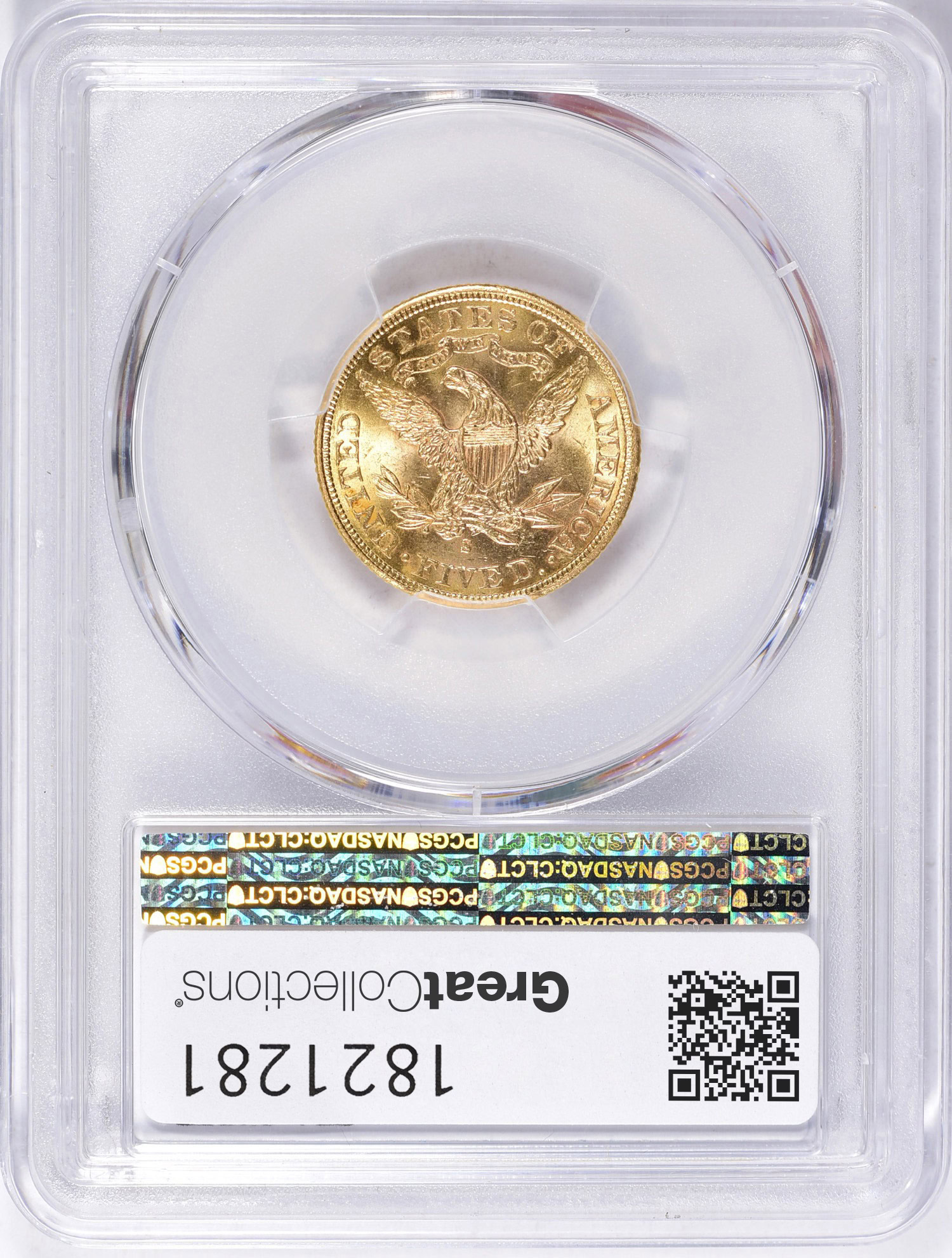 1901-S Liberty Gold Half Eagle PCGS MS-64 (CAC Green) (Item 1821281) | GreatCollections Coin ...