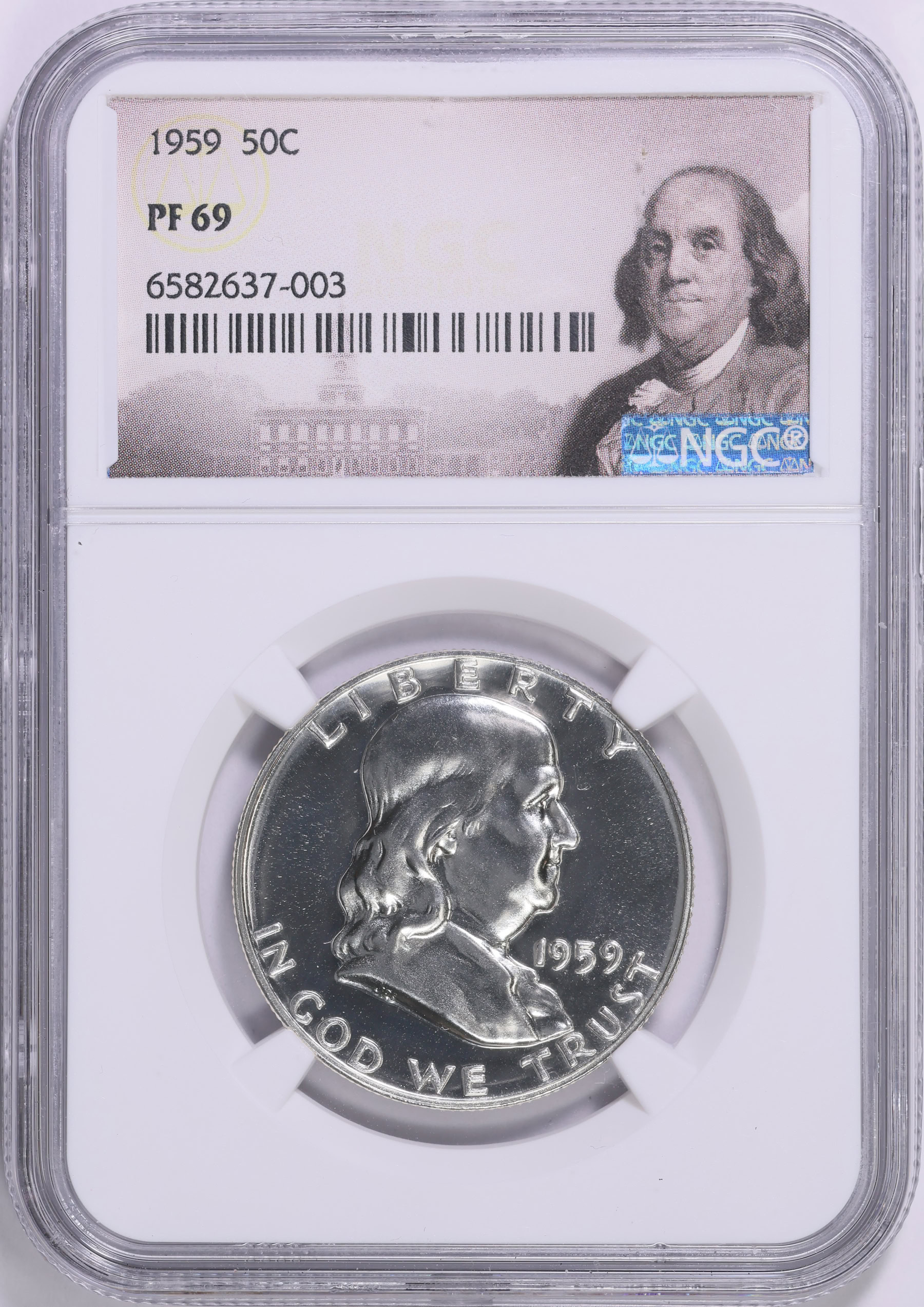 1959 Franklin Half Dollar NGC Proof-69 (Franklin Label) (Item 1821287 ...