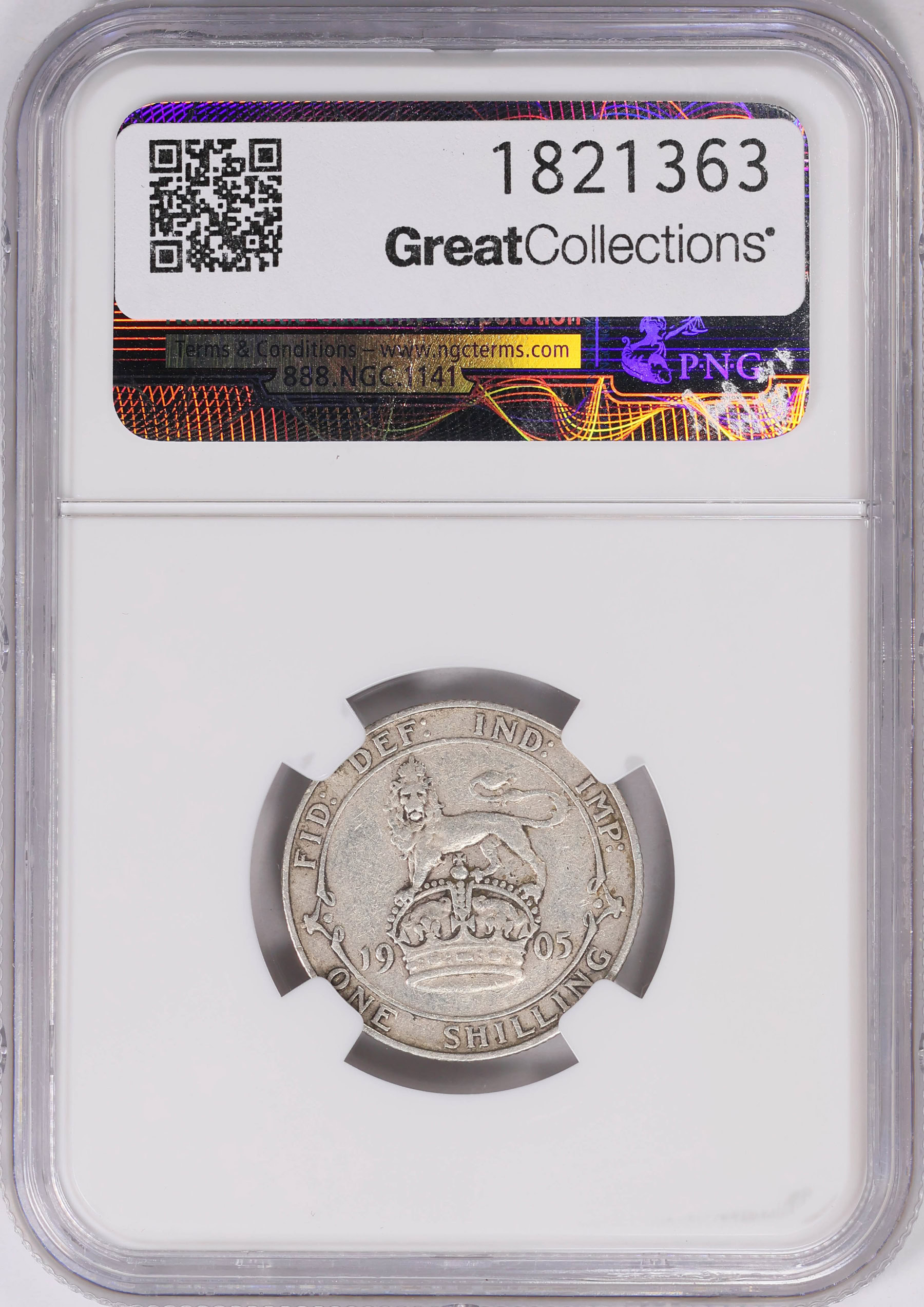 Great Britain 1905 Silver Shilling KM-800 NGC VF-25 (Item 1821363 ...