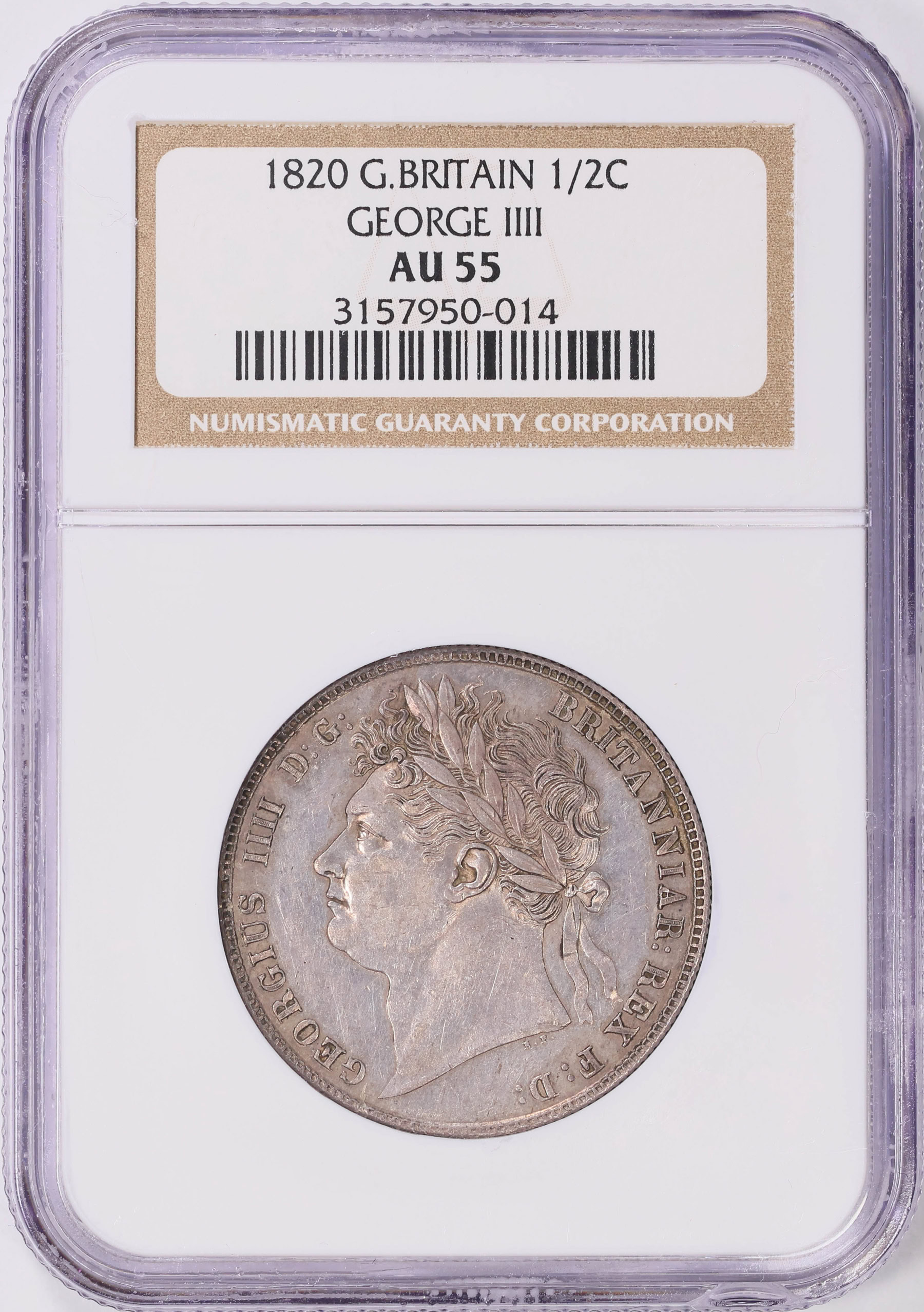 Great Britain 1820 Silver 1/2 Crown George IV KM-676 NGC AU-55 (Item ...