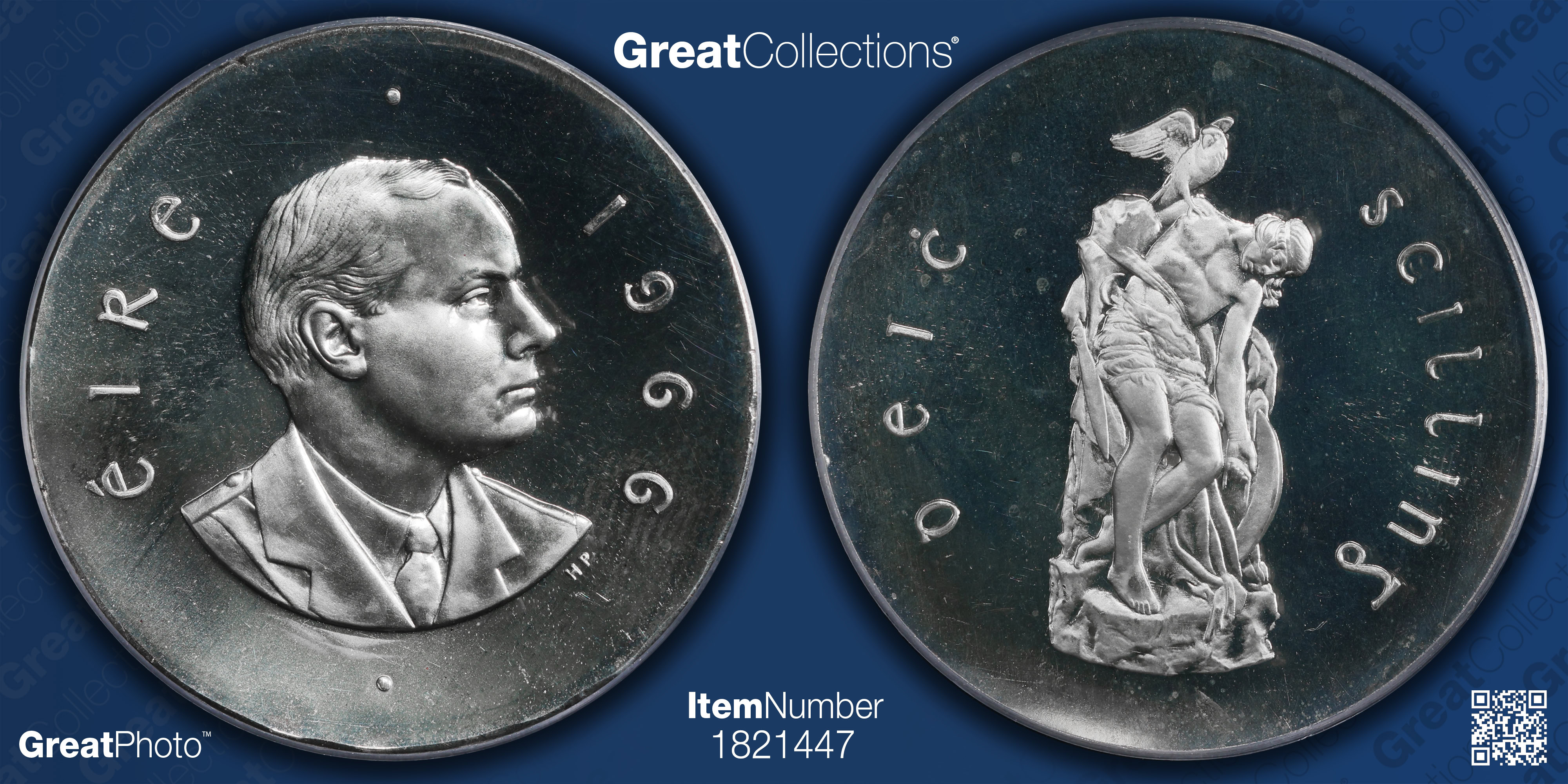 Ireland 1966 Silver 10 Shilling Easter Uprising 50th Anniversary KM-18 ...