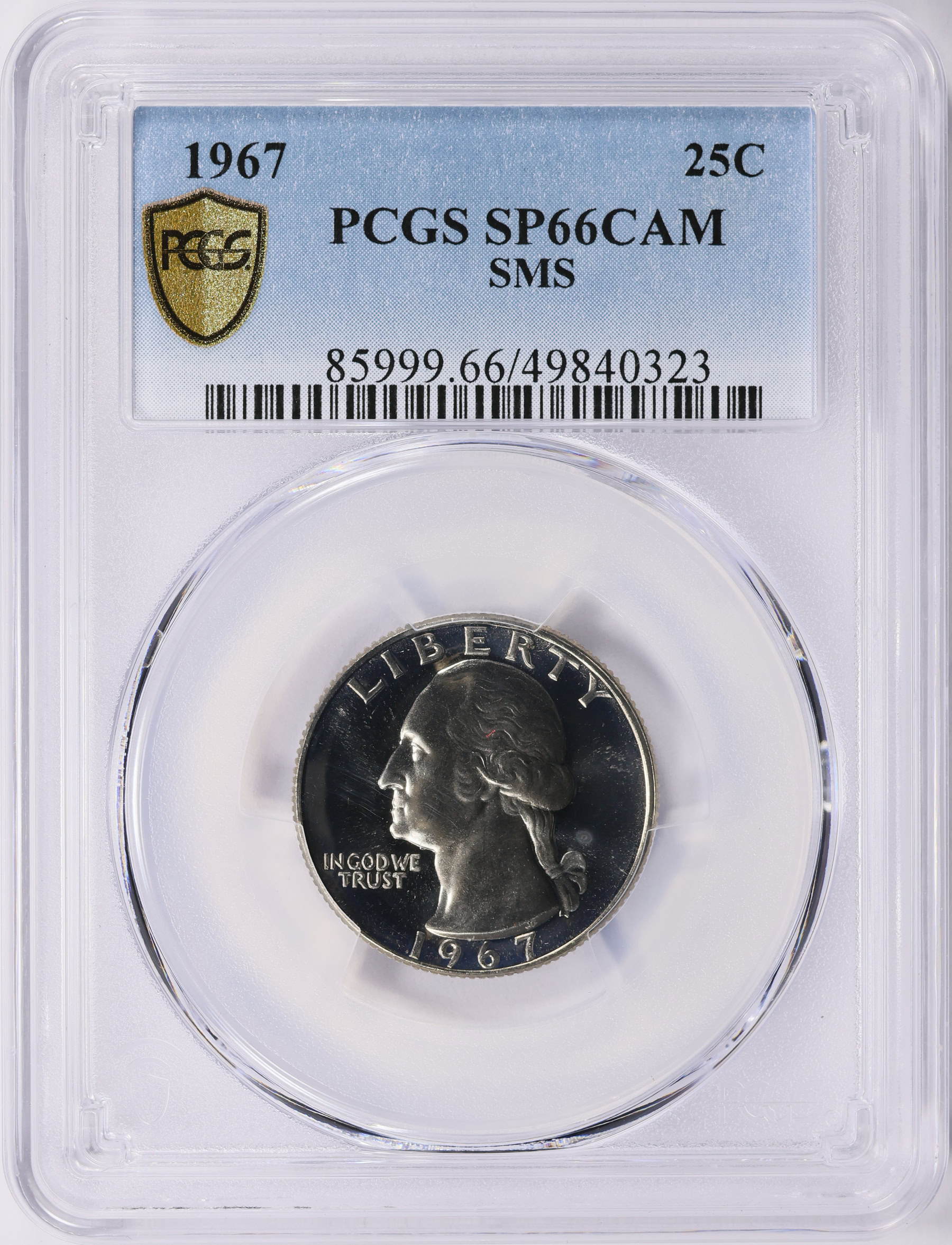 1967 Washington Quarter SMS PCGS SP-66 CAMEO (Item 1821652 ...