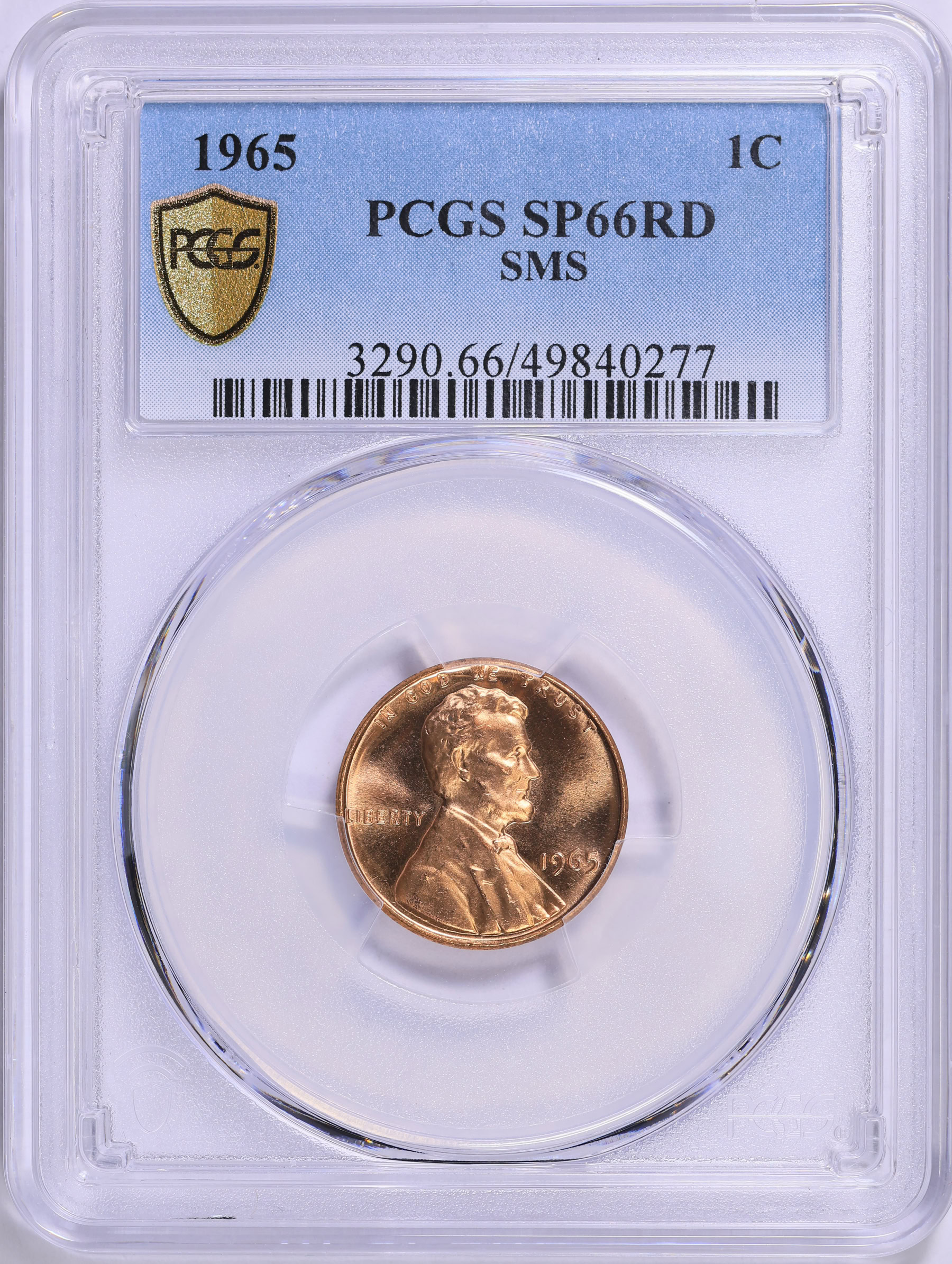 1965 Lincoln Cent SMS PCGS SP-66 RD (Item 1821660) | GreatCollections ...