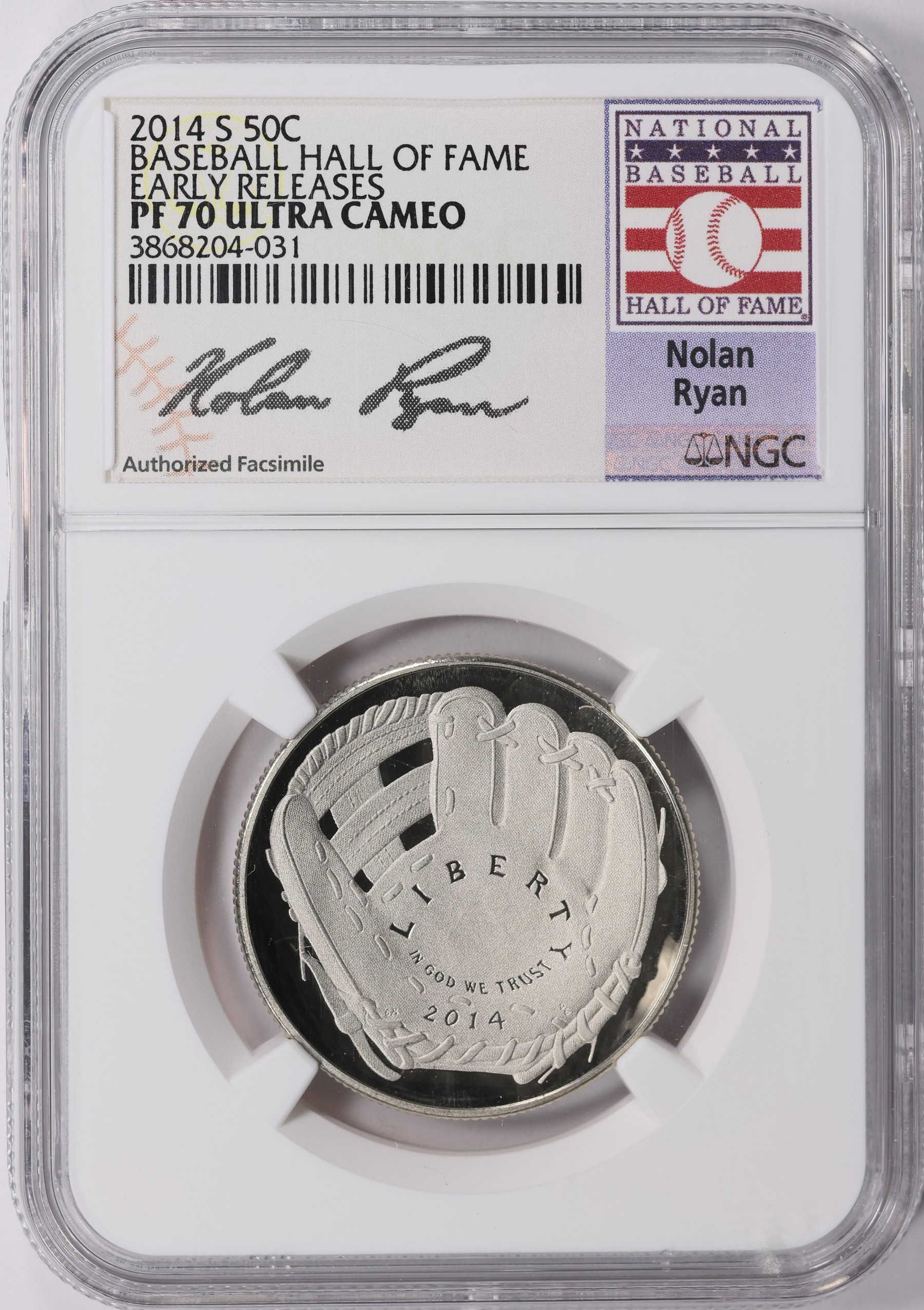 2014-S Baseball Hall of Fame Clad Half Dollar Early Releases NGC Proof ...