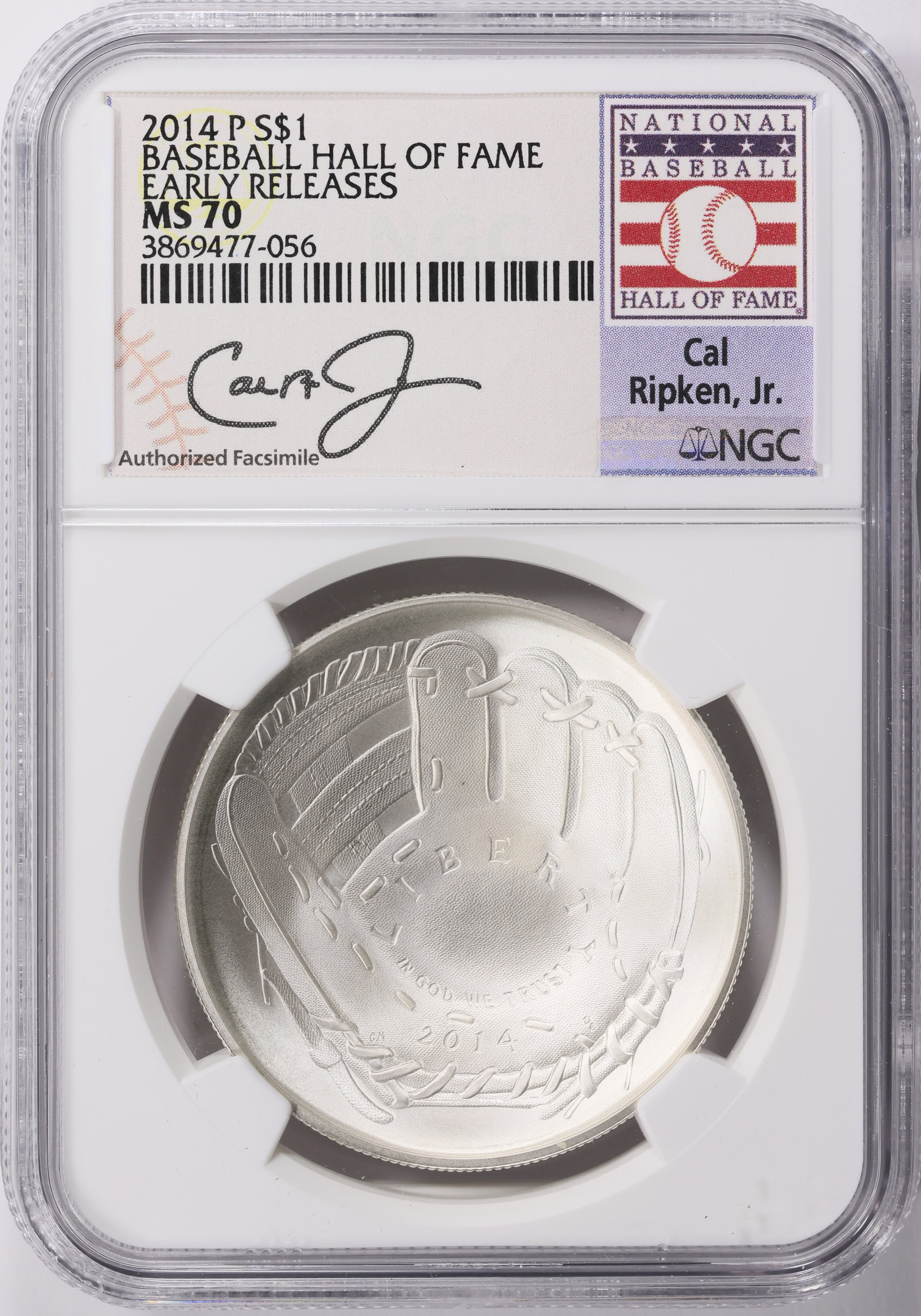 2014-P Baseball Hall of Fame Silver Dollar Early Releases NGC MS-70 ...