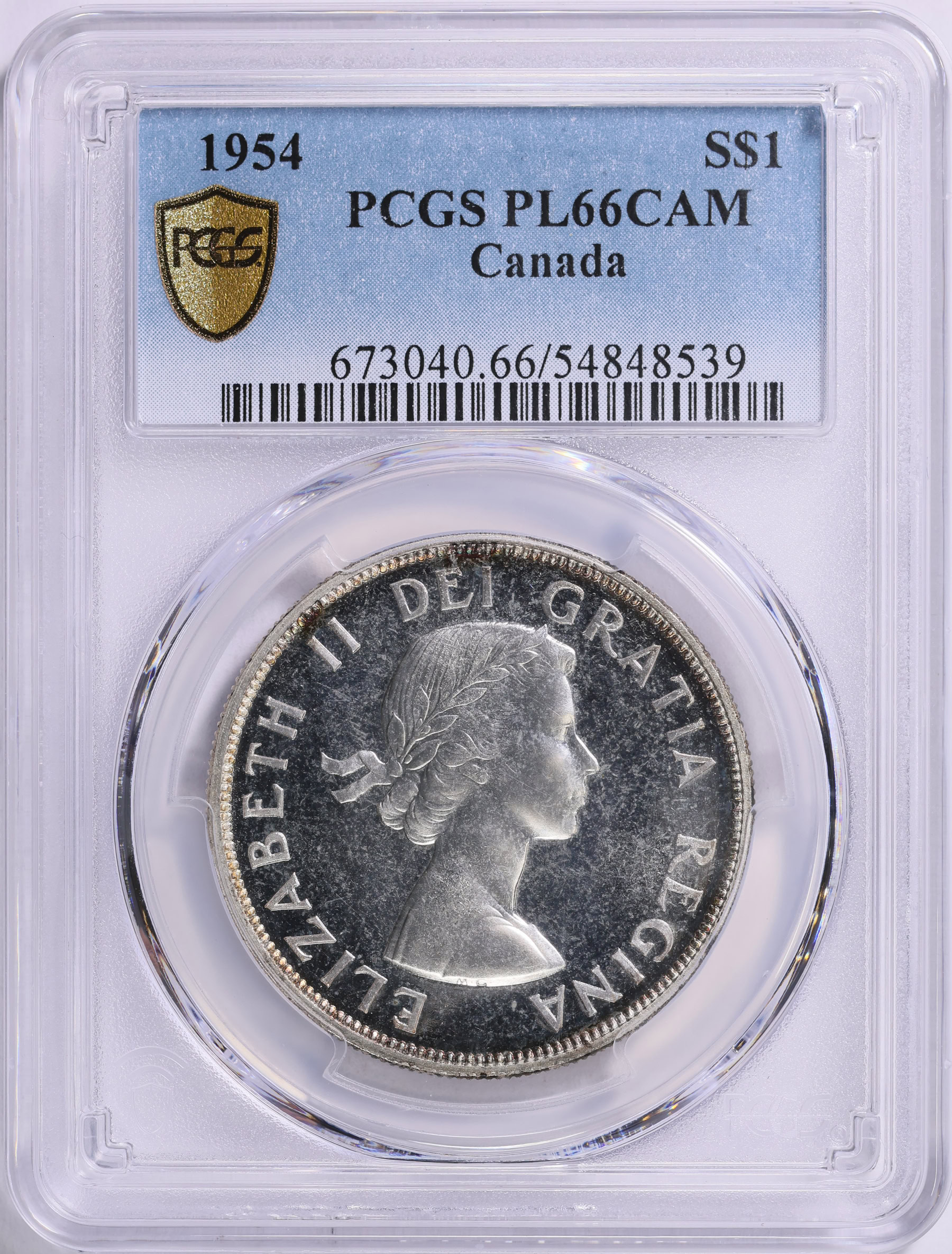 Canada 1954 Silver Dollar KM-54 PCGS PL-66 CAMEO (Toned) (Item 1821785 ...