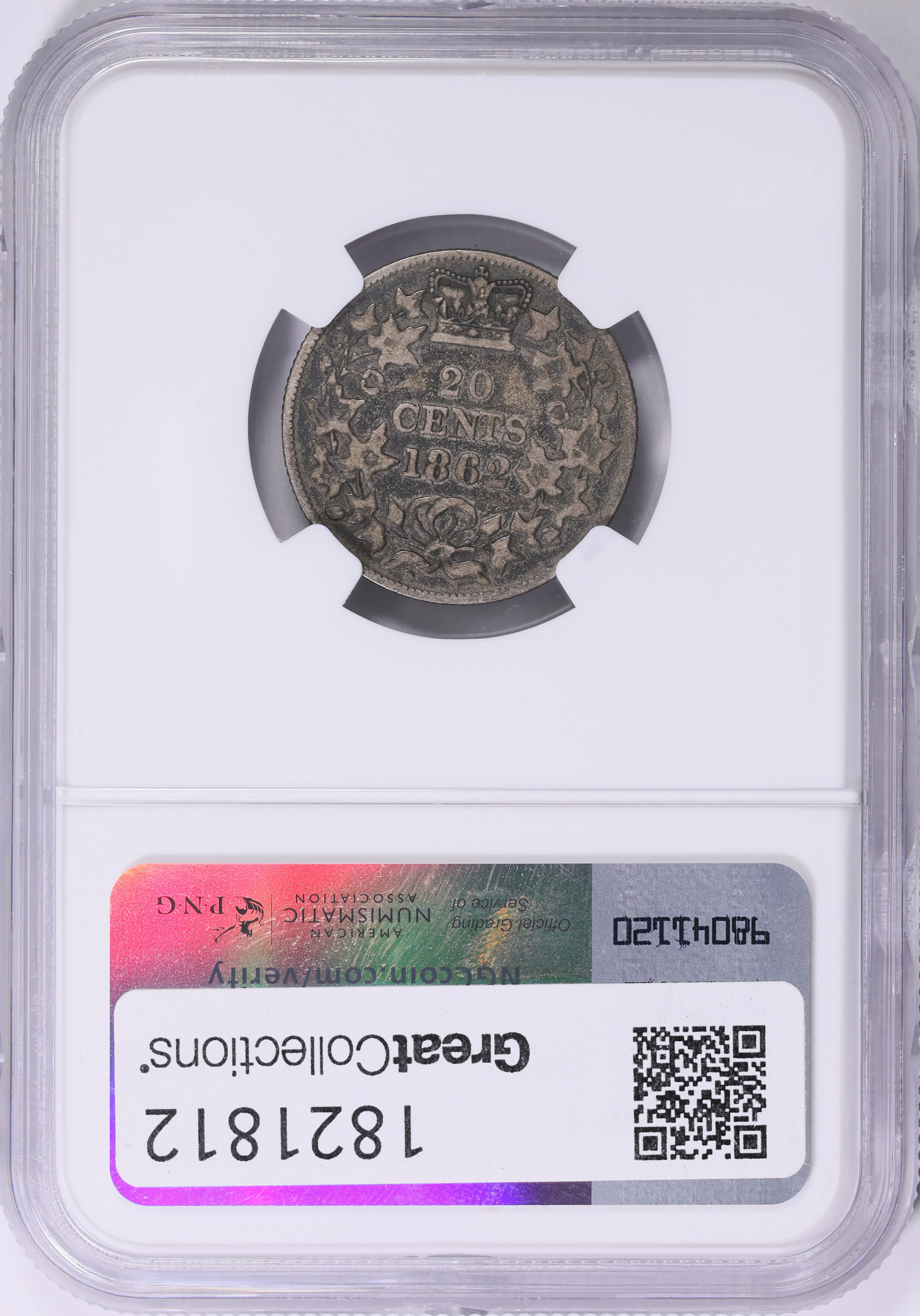 Canada - New Brunswick 1862 Silver 20 Cents KM-9 NGC F-12 (Item 1821812 ...