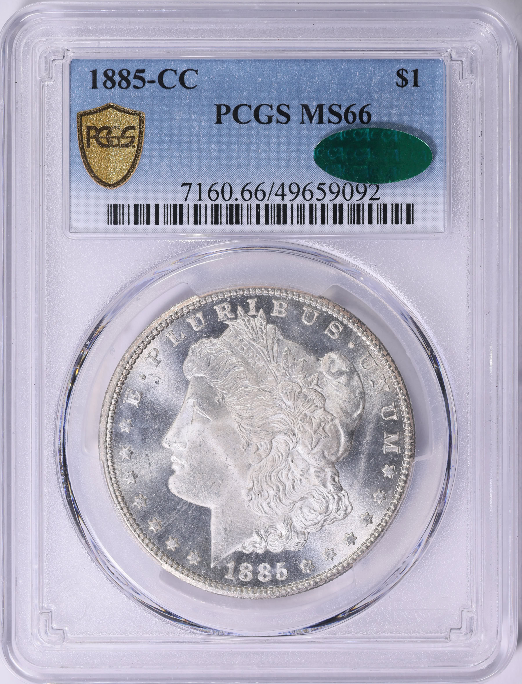 1885-CC Morgan Silver Dollar PCGS MS-66 (CAC Green) (Item 1821898) | GreatCollections Coin Auctions