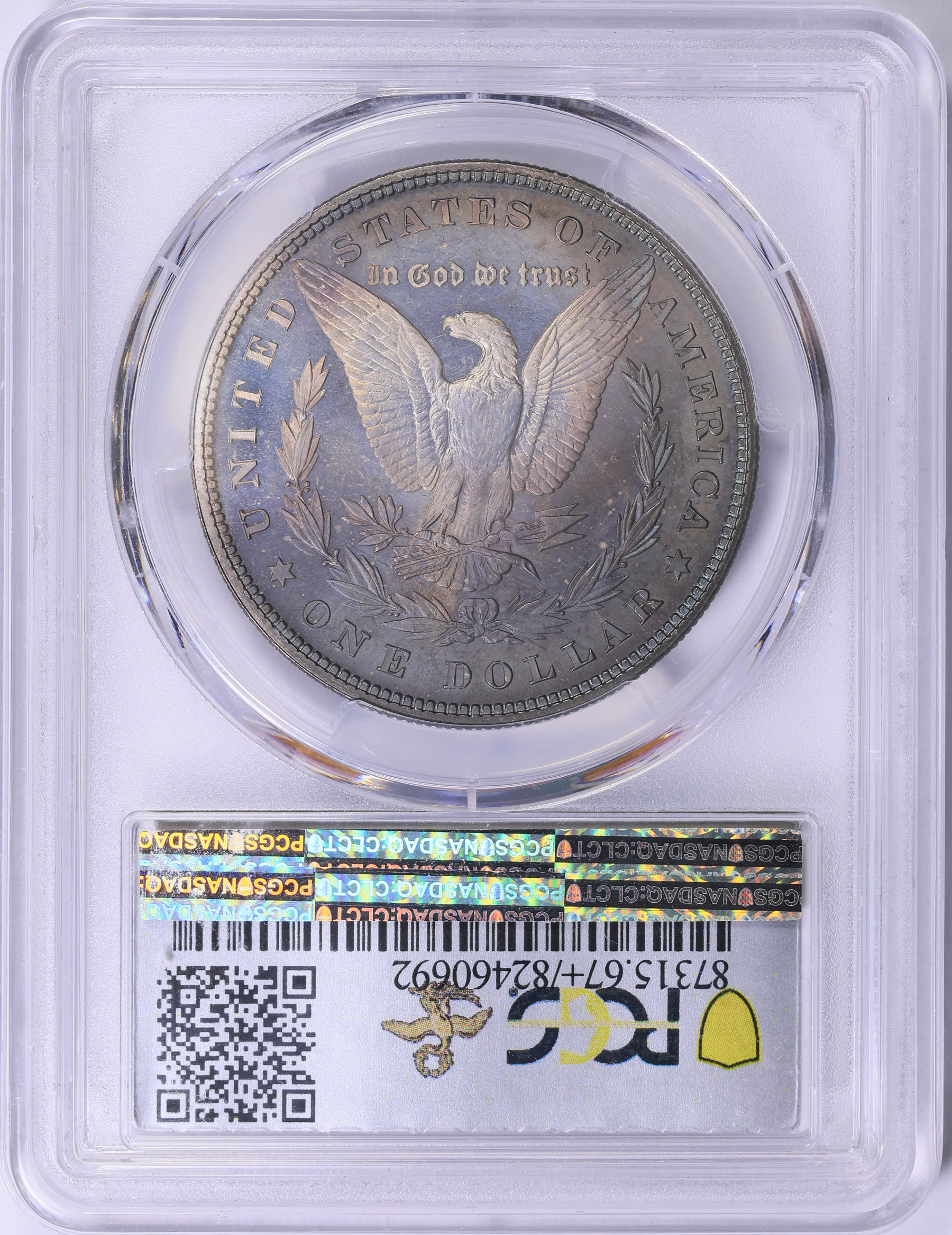 1880 Morgan Silver Dollar PCGS Proof-67+ CAMEO (CAC Green) (Toned) (D.L. Hansen Collection ...