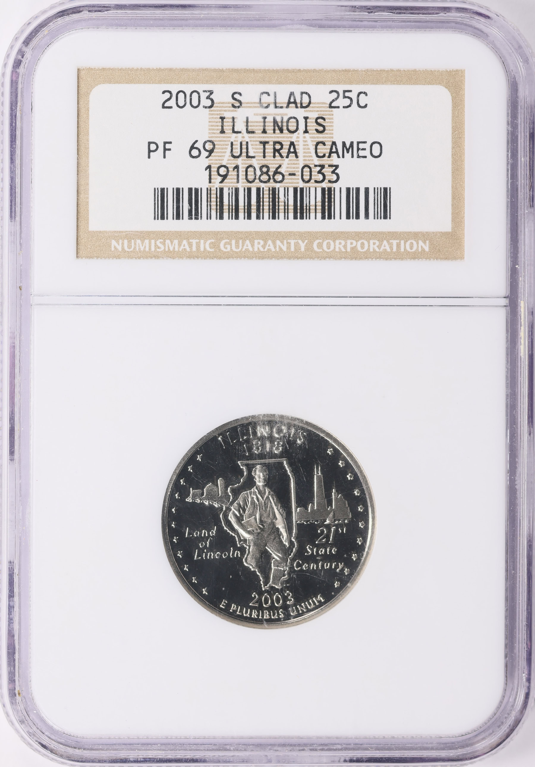 2003-S State Quarter Illinois NGC Proof-69 UC (Item 1821932 ...