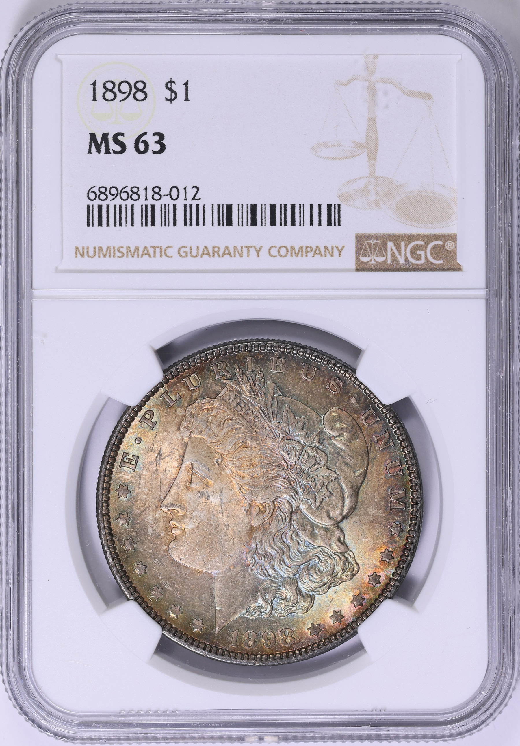 1898 Morgan Silver Dollar NGC MS-63 (Toned) (Item 1822033) | GreatCollections Coin Auctions