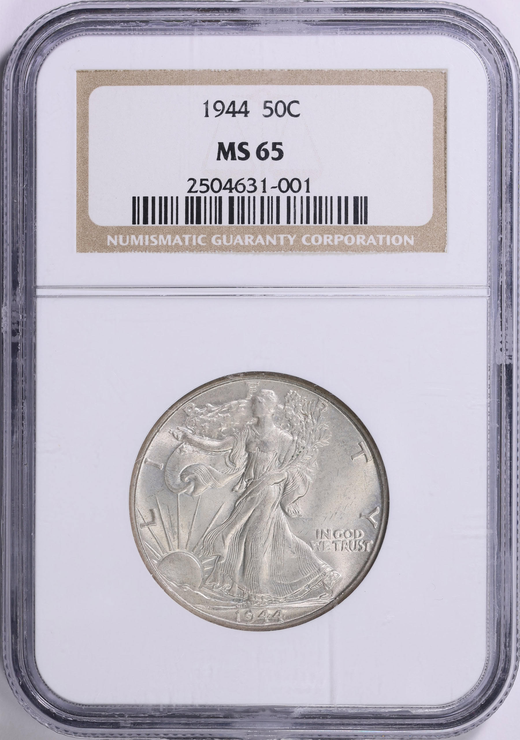 1944 Walking Liberty Half Dollar NGC MS-65 (Item 1822034) | GreatCollections Coin Auctions