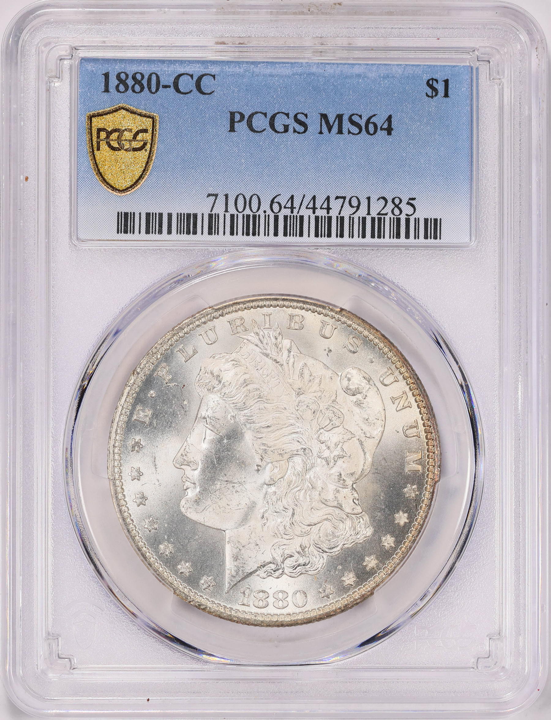 1880-CC Morgan Silver Dollar PCGS MS-64 (Item 1822060) | GreatCollections Coin Auctions