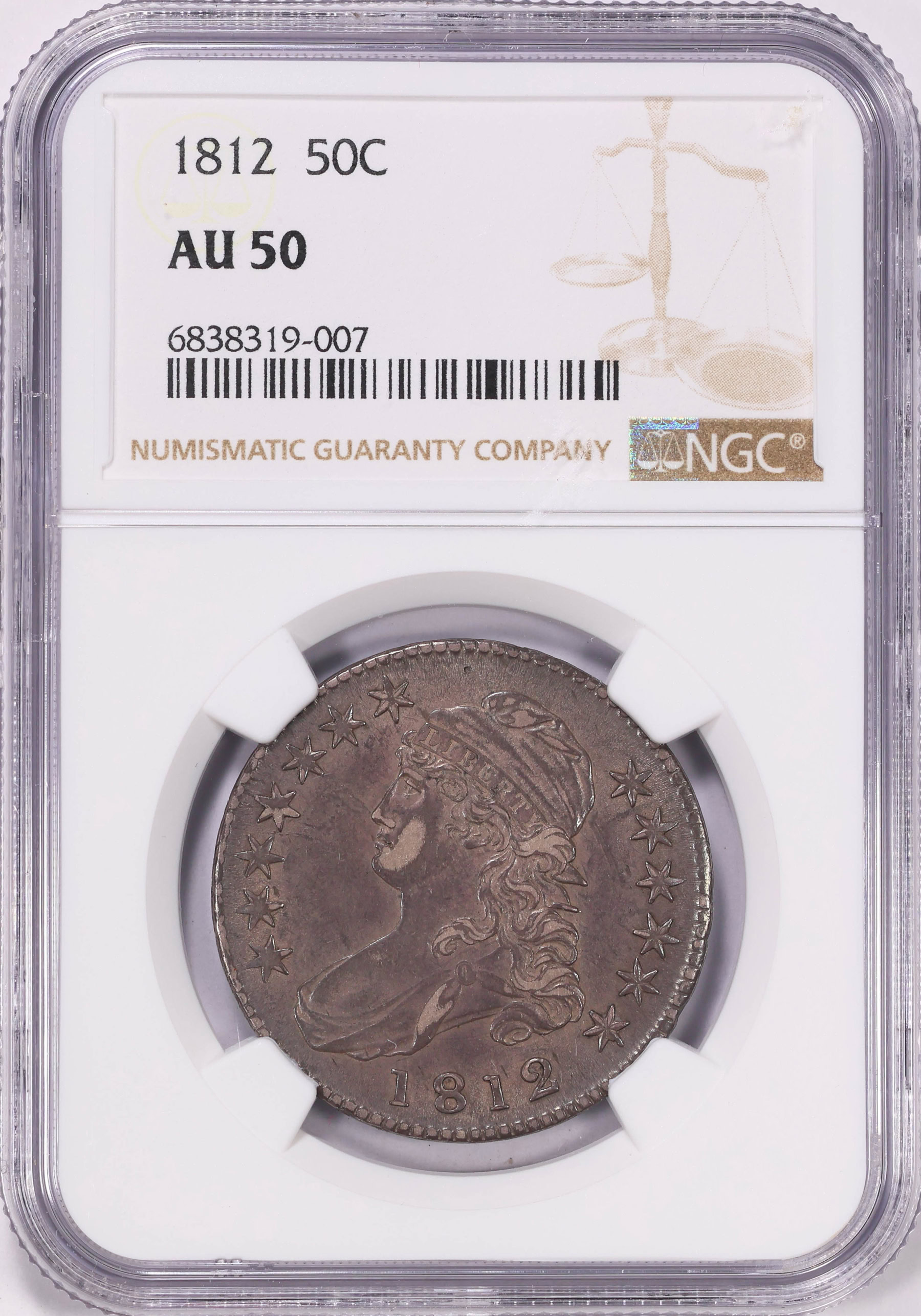 1812 Capped Bust Half Dollar NGC AU-50 (Item 1822070 ...
