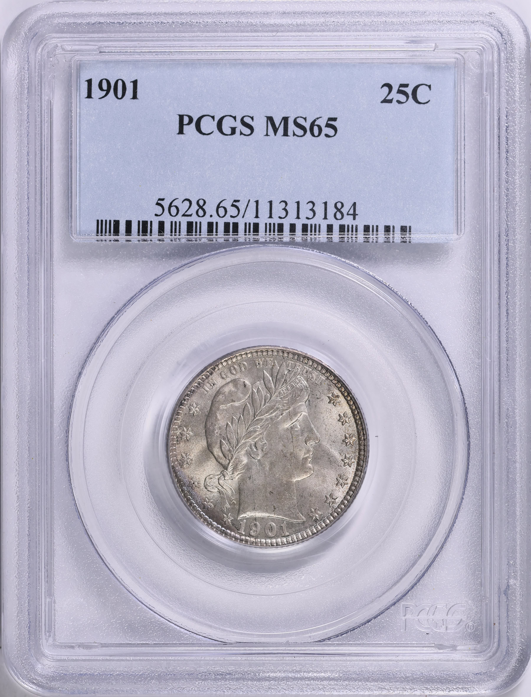 1901 Barber Quarter PCGS MS-65 (Item 1822172) | GreatCollections Coin Auctions