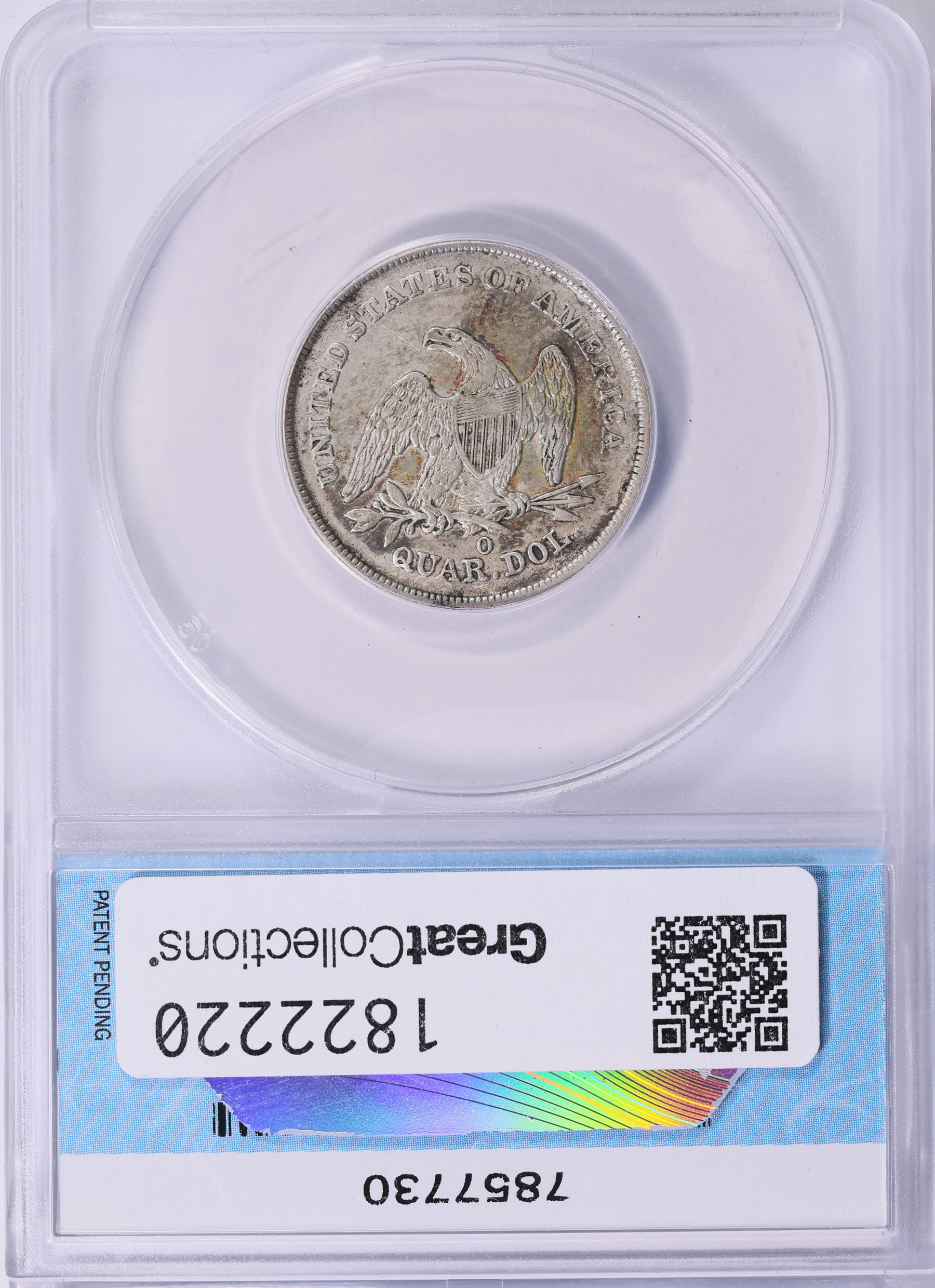 1840-O Seated Liberty Quarter No Drapery Breen-3939 ANACS XF-45 (Toned) (Item 1822220 ...