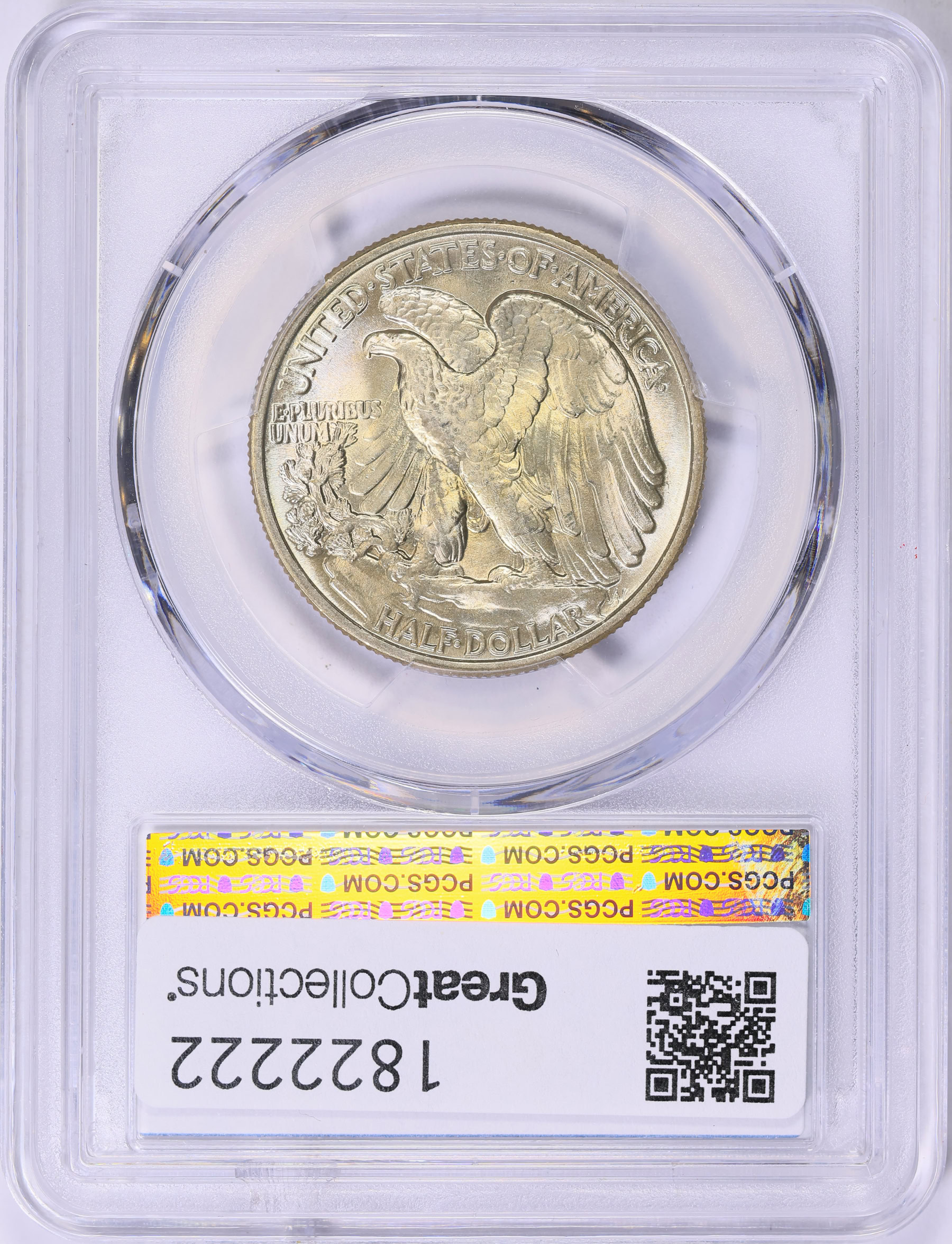 1946 Walking Liberty Half Dollar Doubled Die Reverse PCGS MS-66 (Toned) (Item 1822222 ...