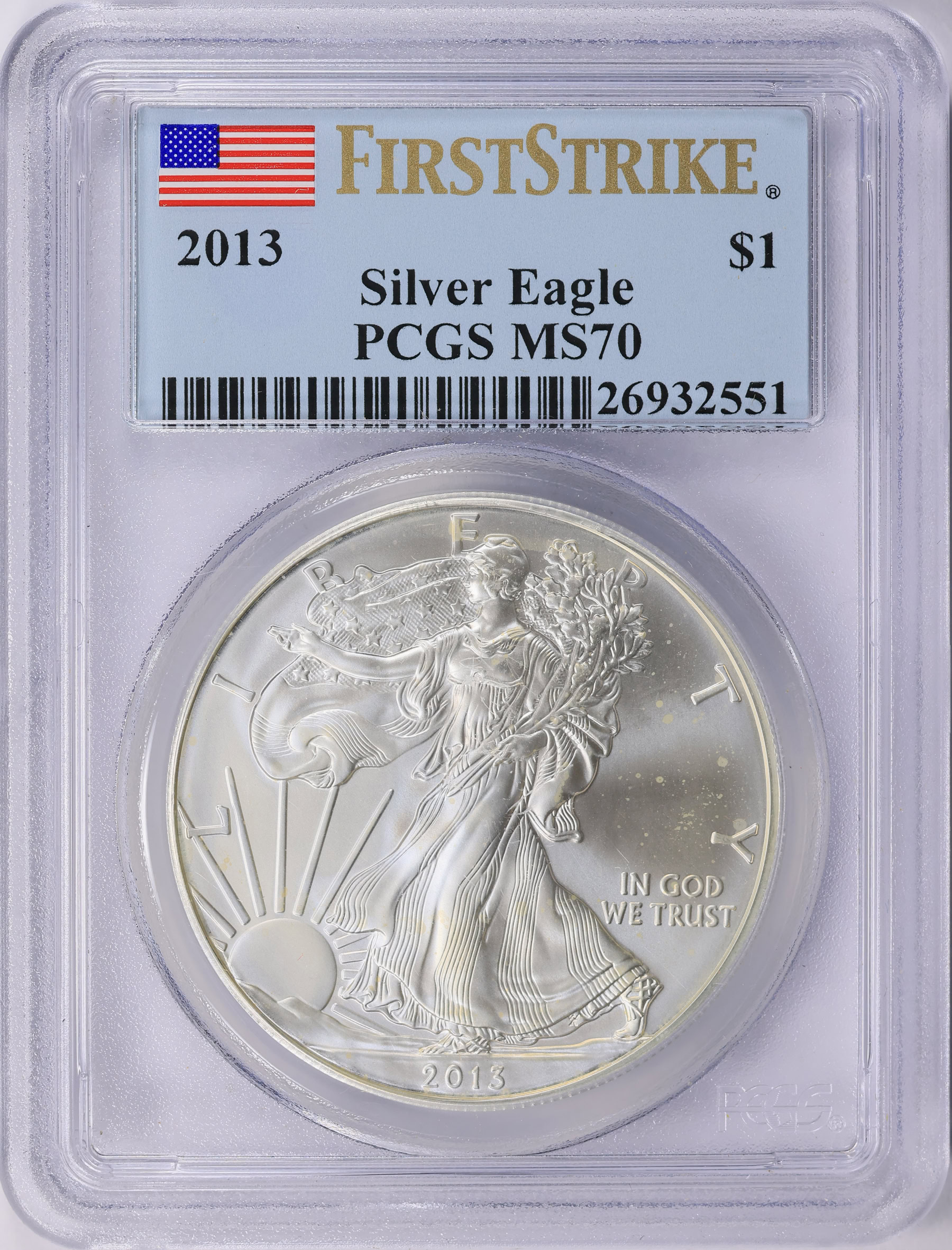 2013 $1 Silver Eagle First Strike PCGS MS-70 (Item 1822262 ...