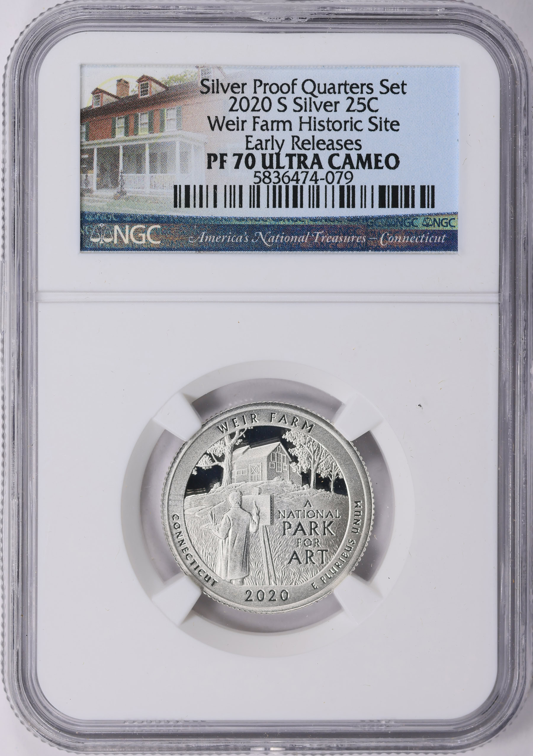 2020-S America the Beautiful Quarter Weir Farm Historic Site Silver ...