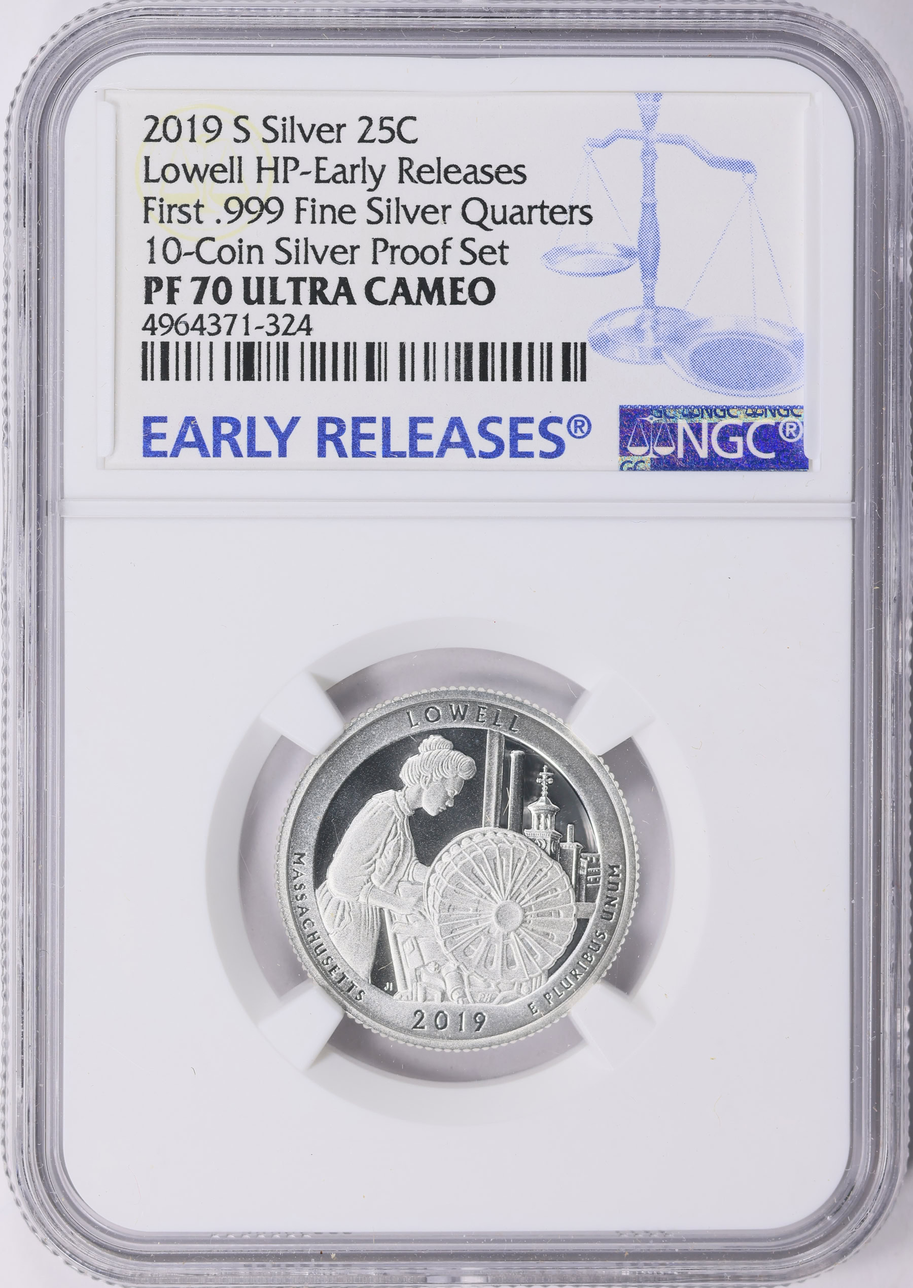 2019-S America the Beautiful Quarter Lowell NP Silver Early Releases ...