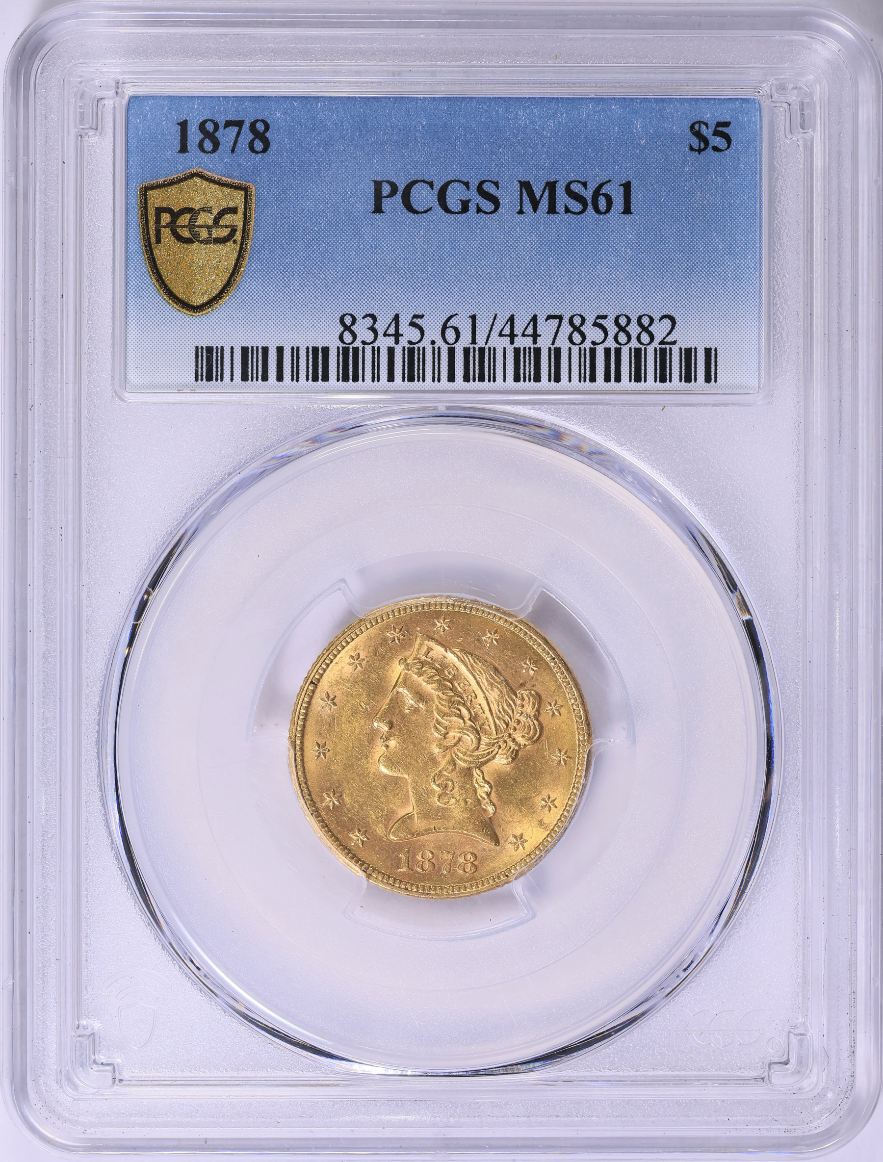1878 Liberty Gold Half Eagle PCGS MS-61 (Item 1822347) | GreatCollections Coin Auctions