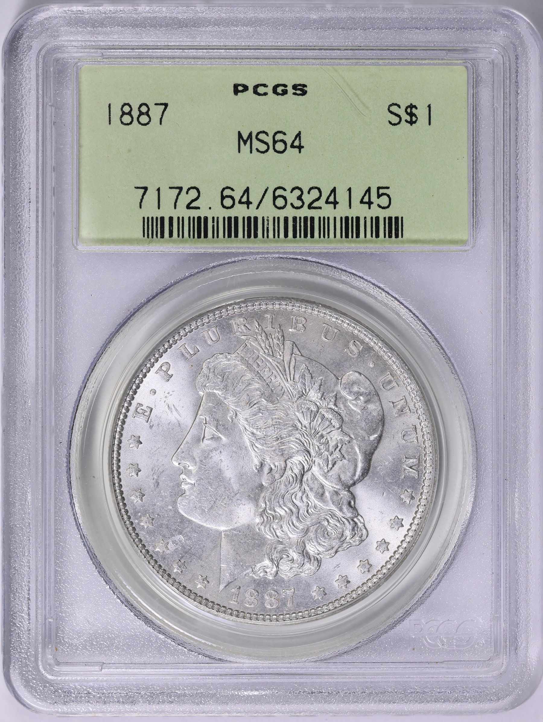 1887 Morgan Silver Dollar PCGS MS-64 (Item 1822405) | GreatCollections Coin Auctions