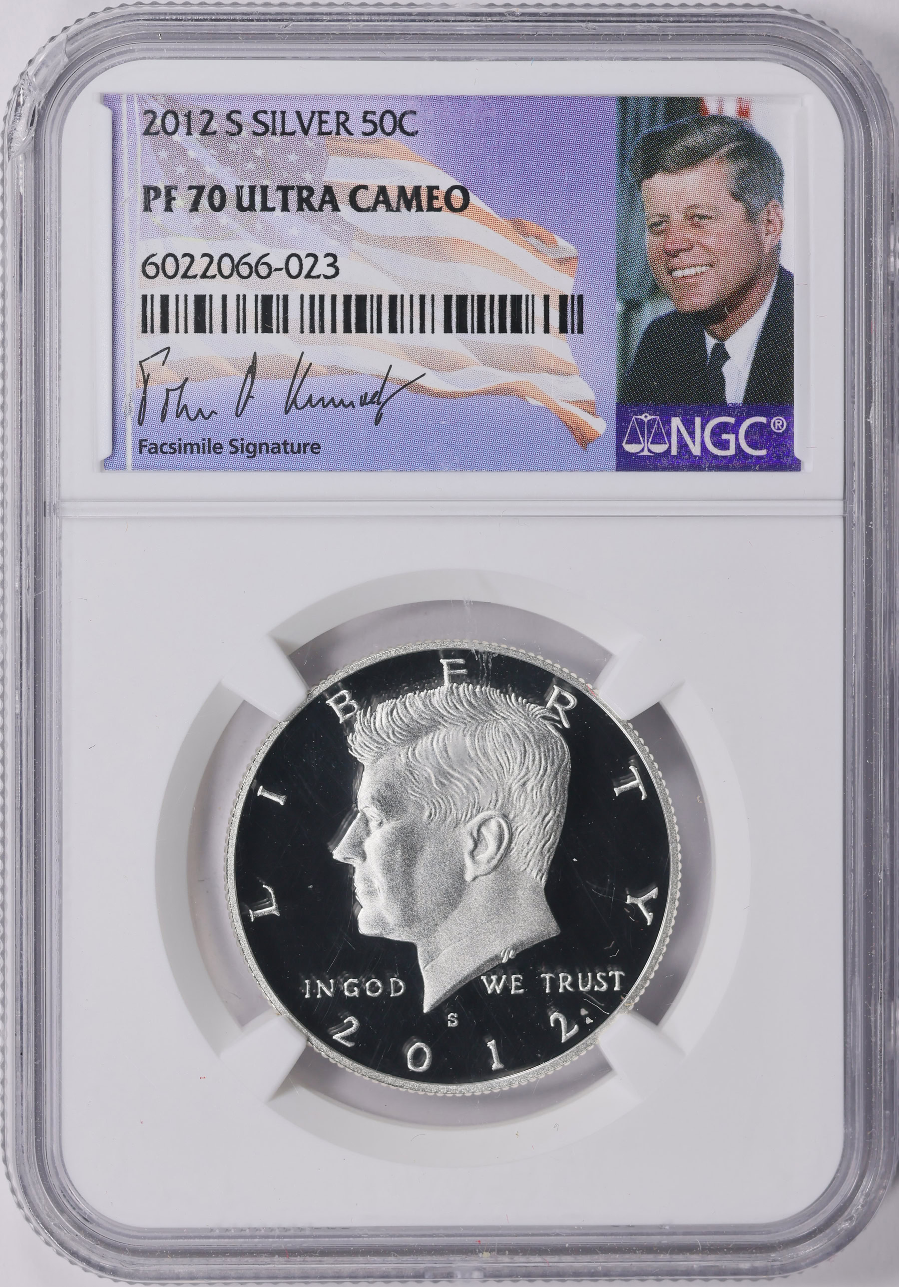 2012-S Kennedy Half Dollar Silver NGC Proof-70 UC (John F. Kennedy ...