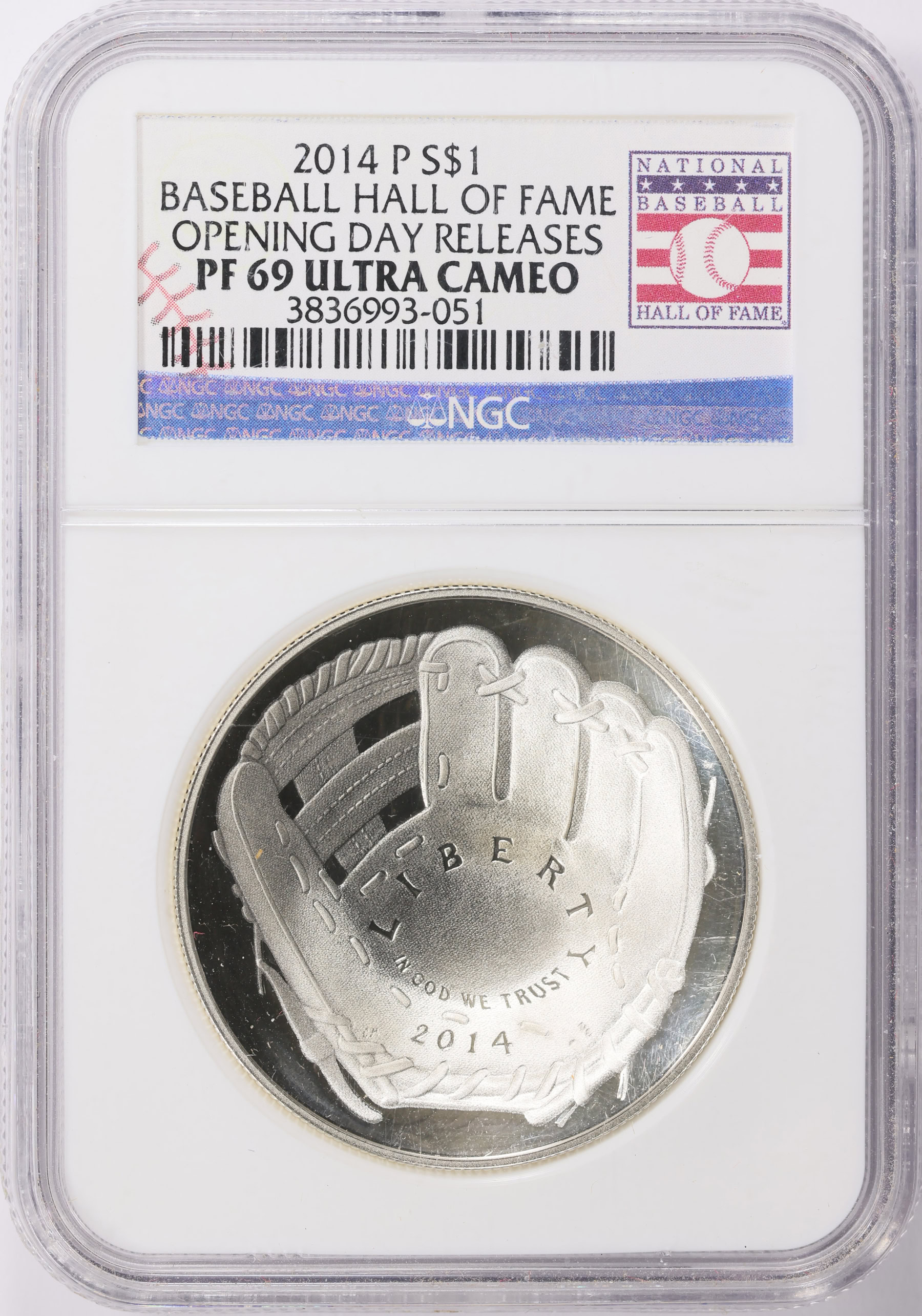2014-P Baseball Hall of Fame Silver Dollar Opening Day Releases NGC ...