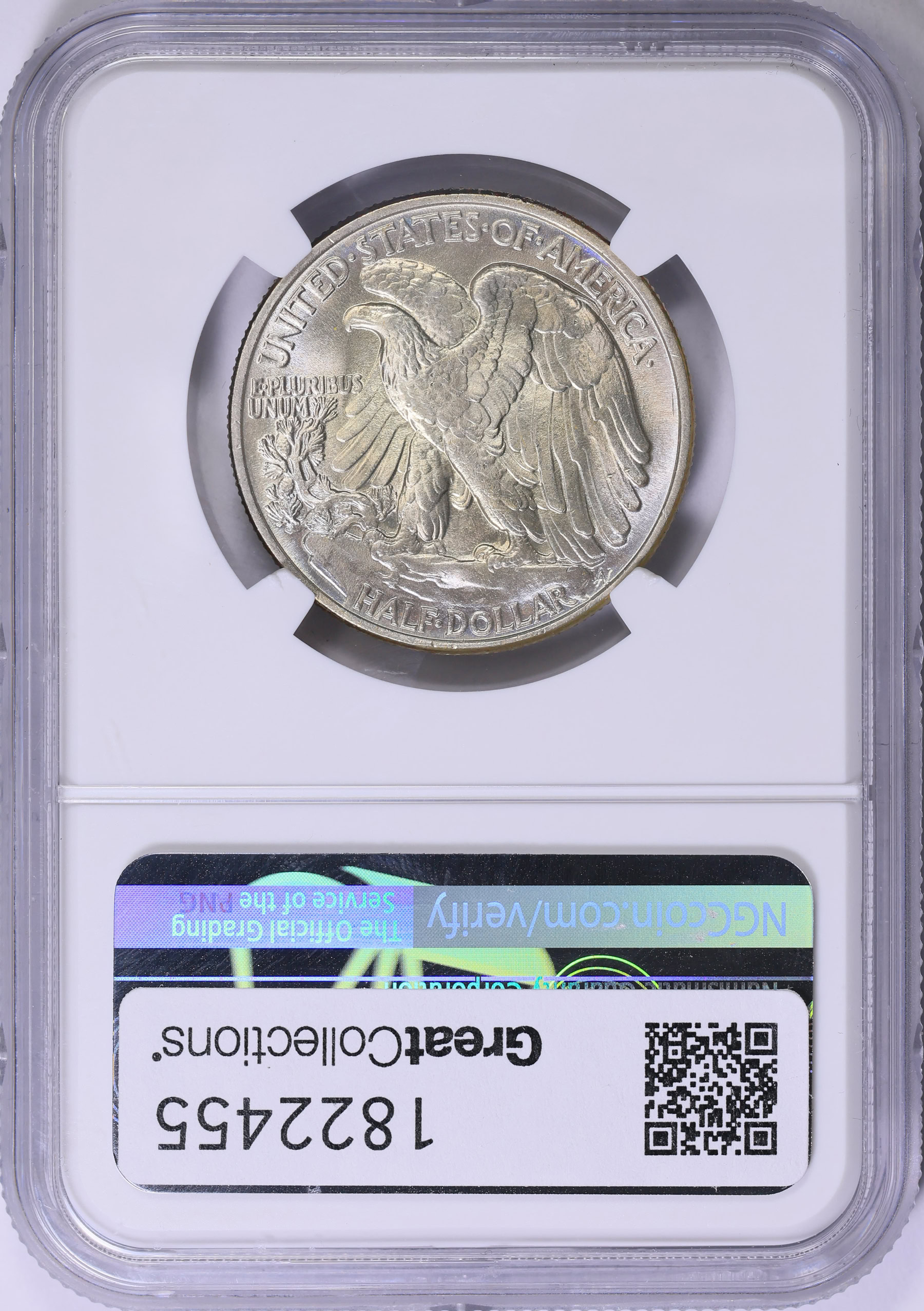 1947 Walking Liberty Half Dollar NGC MS-63 (CAC Green) (Toned) (Item 1822455) | GreatCollections ...