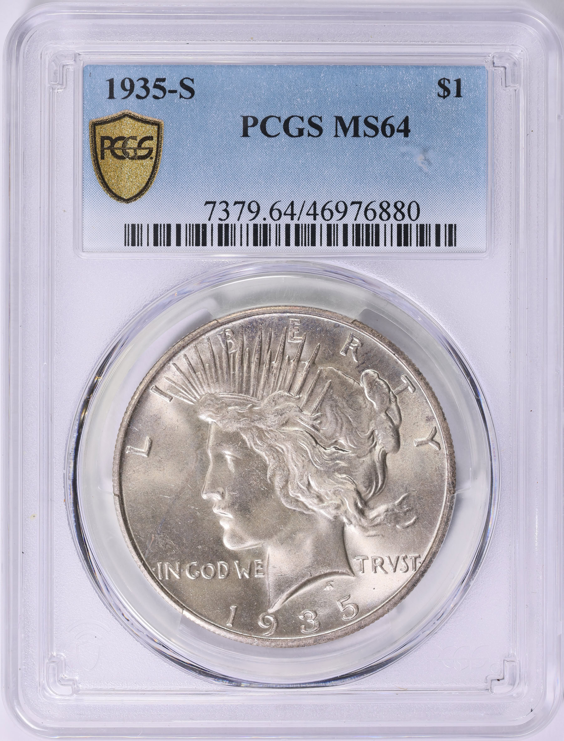 1935-S Peace Silver Dollar PCGS MS-64 (Item 1822564) | GreatCollections Coin Auctions
