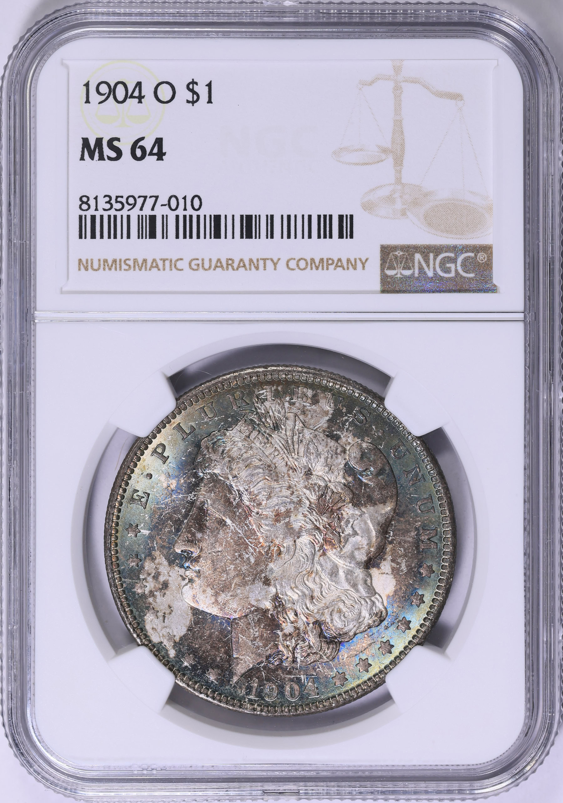 1904-O Morgan Silver Dollar NGC MS-64 (Toned) (Item 1822618) | GreatCollections Coin Auctions