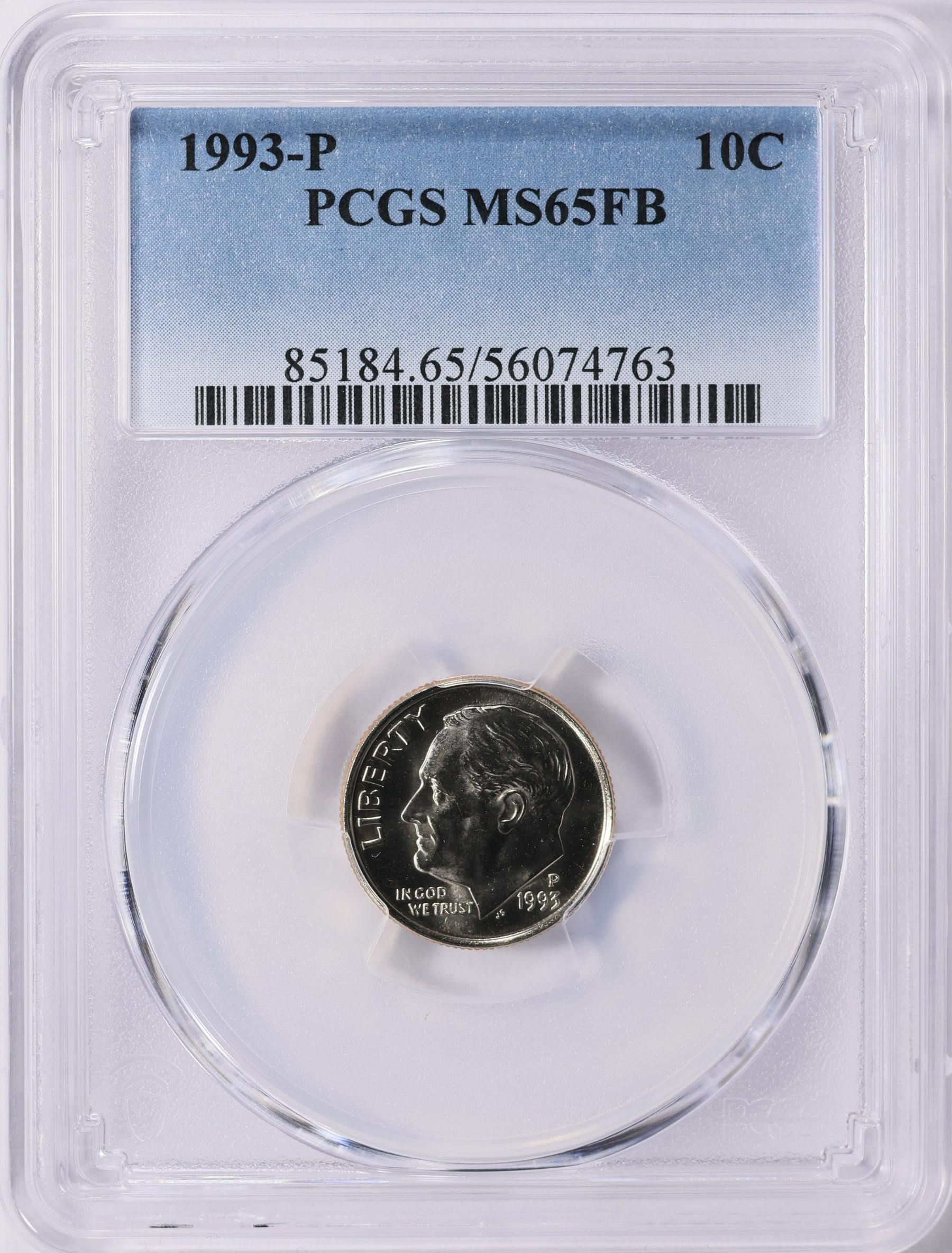 1993-P Roosevelt Dime PCGS MS-65 FB (Item 1822677) | GreatCollections ...