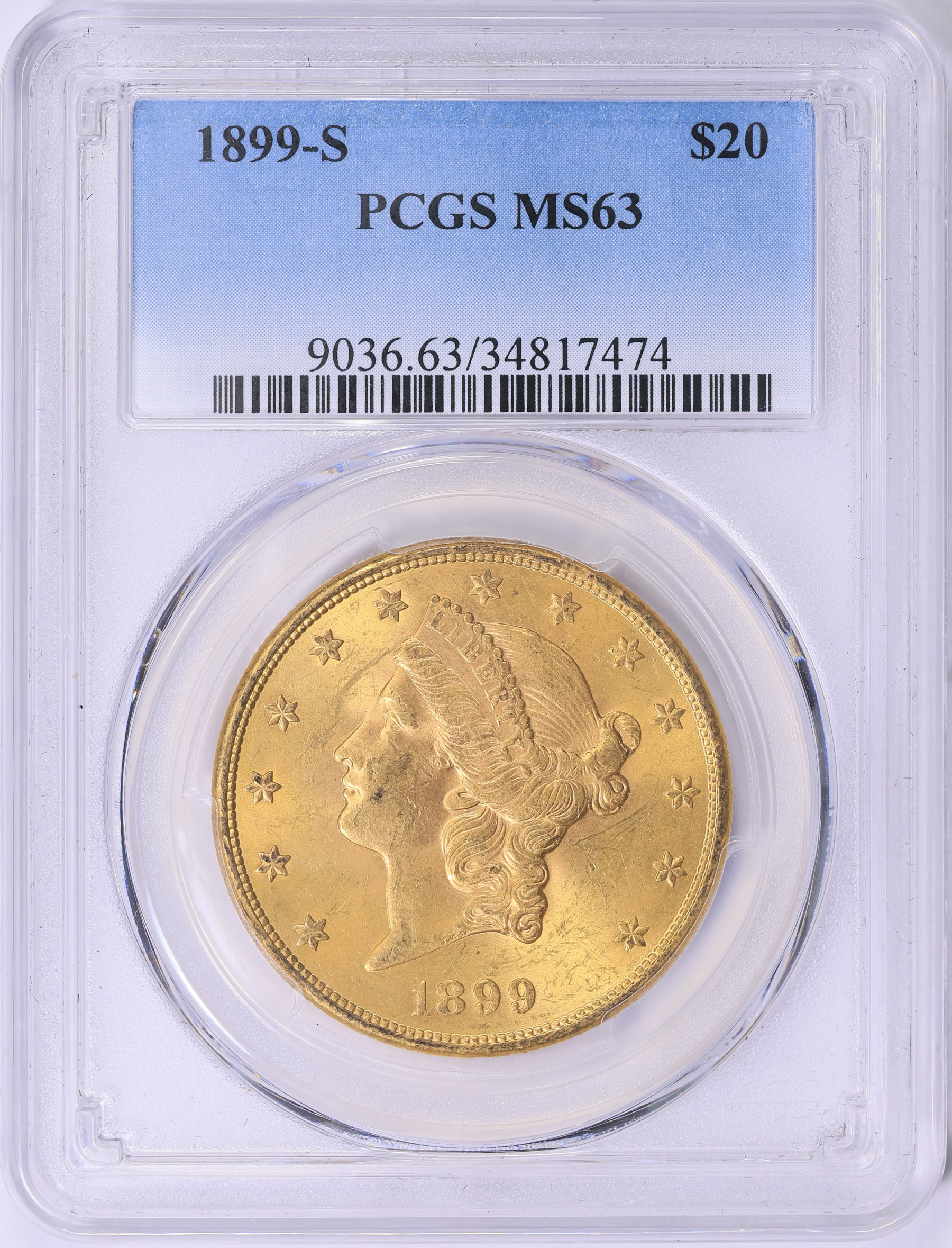 1899-S Liberty Gold Double Eagle PCGS MS-63 (Item 1822704) | GreatCollections Coin Auctions