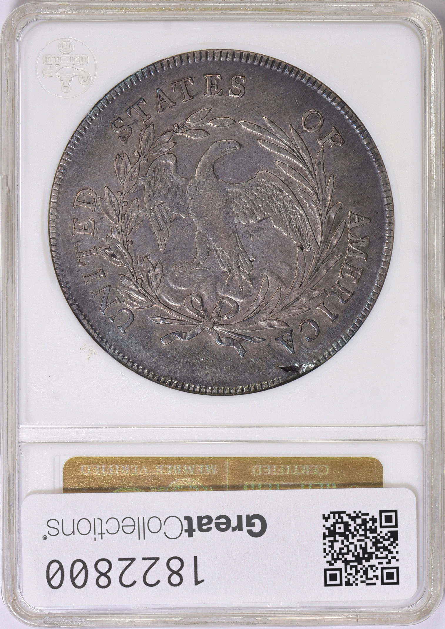 1795 Draped Bust Silver Dollar ANACS XF-40 OH (Toned) | ANACS Cert # ...