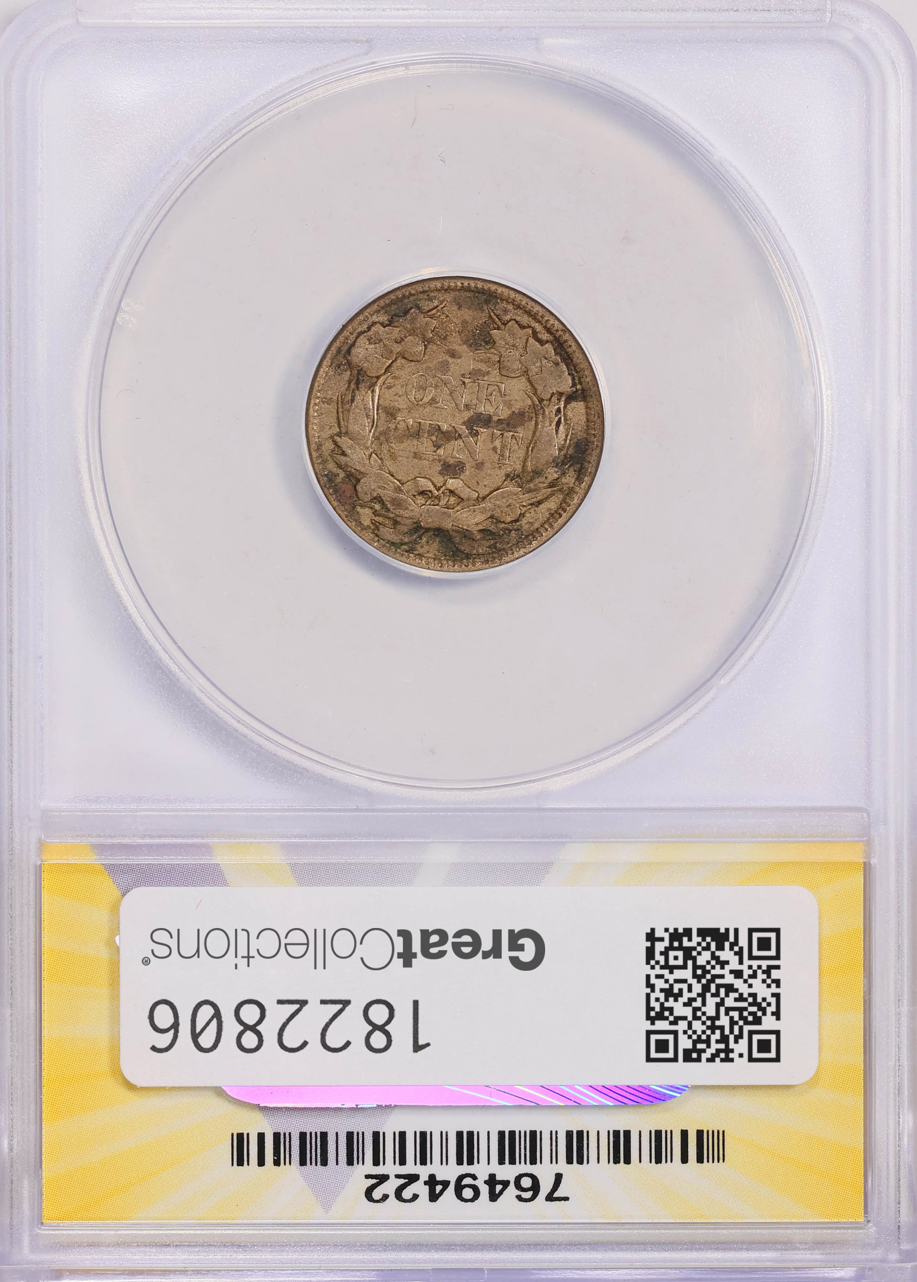 1857 Flying Eagle Cent ANACS F-15 Details (Item 1822806) | GreatCollections Coin Auctions