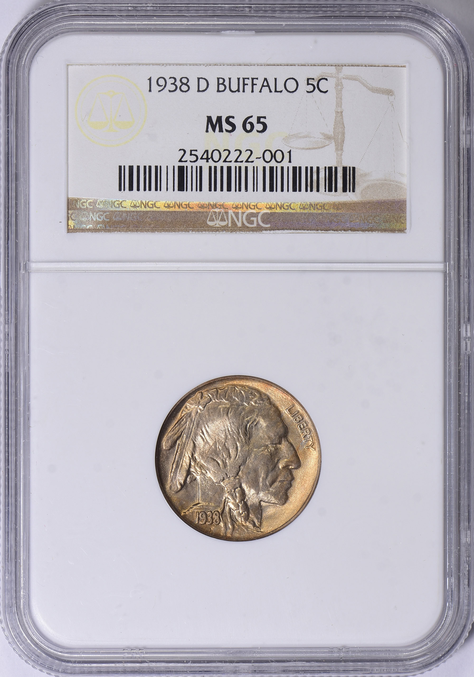 1938-D Buffalo Nickel NGC MS-65 (Item 1822822) | GreatCollections Coin Auctions