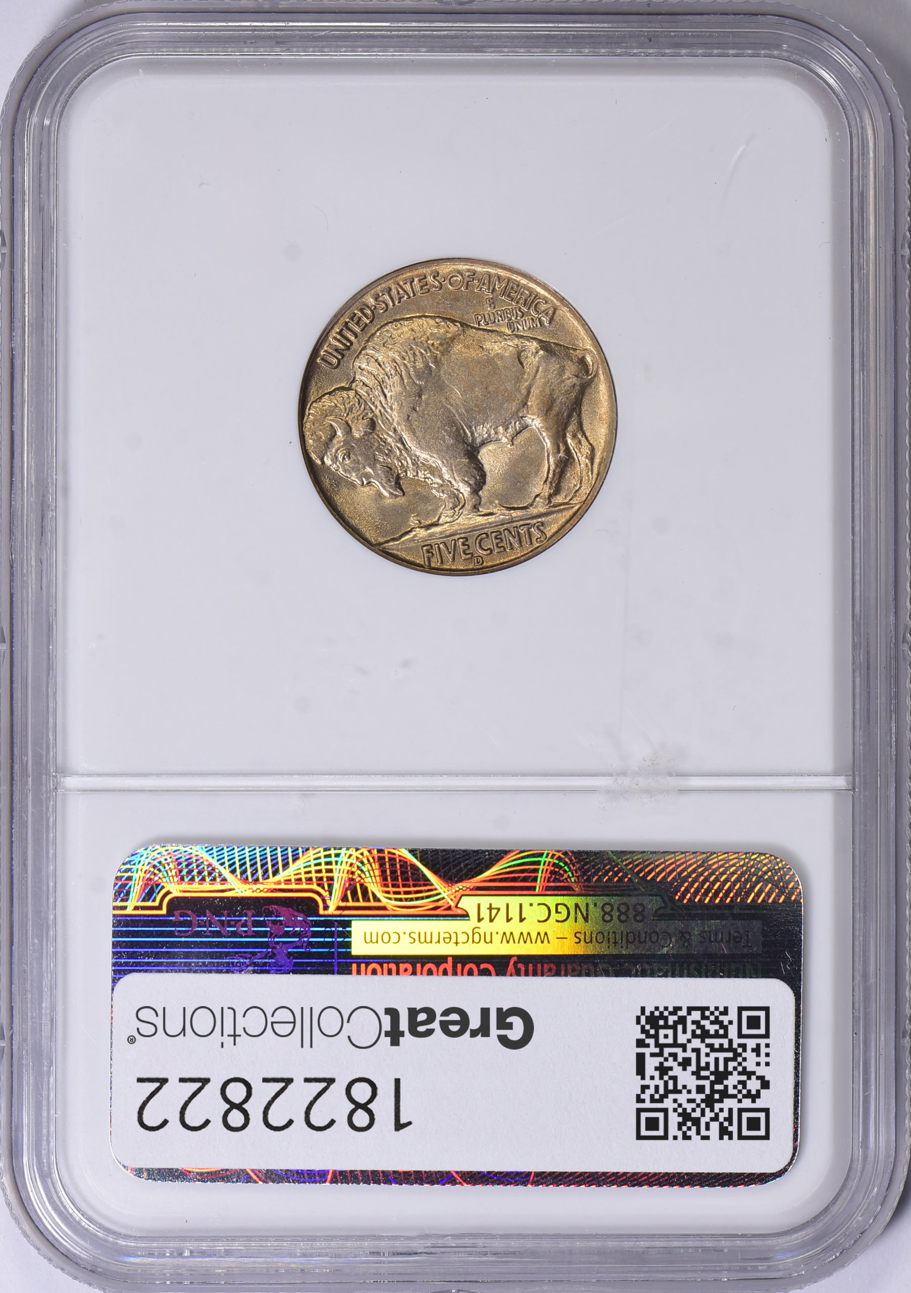 1938-D Buffalo Nickel NGC MS-65 (Item 1822822) | GreatCollections Coin Auctions