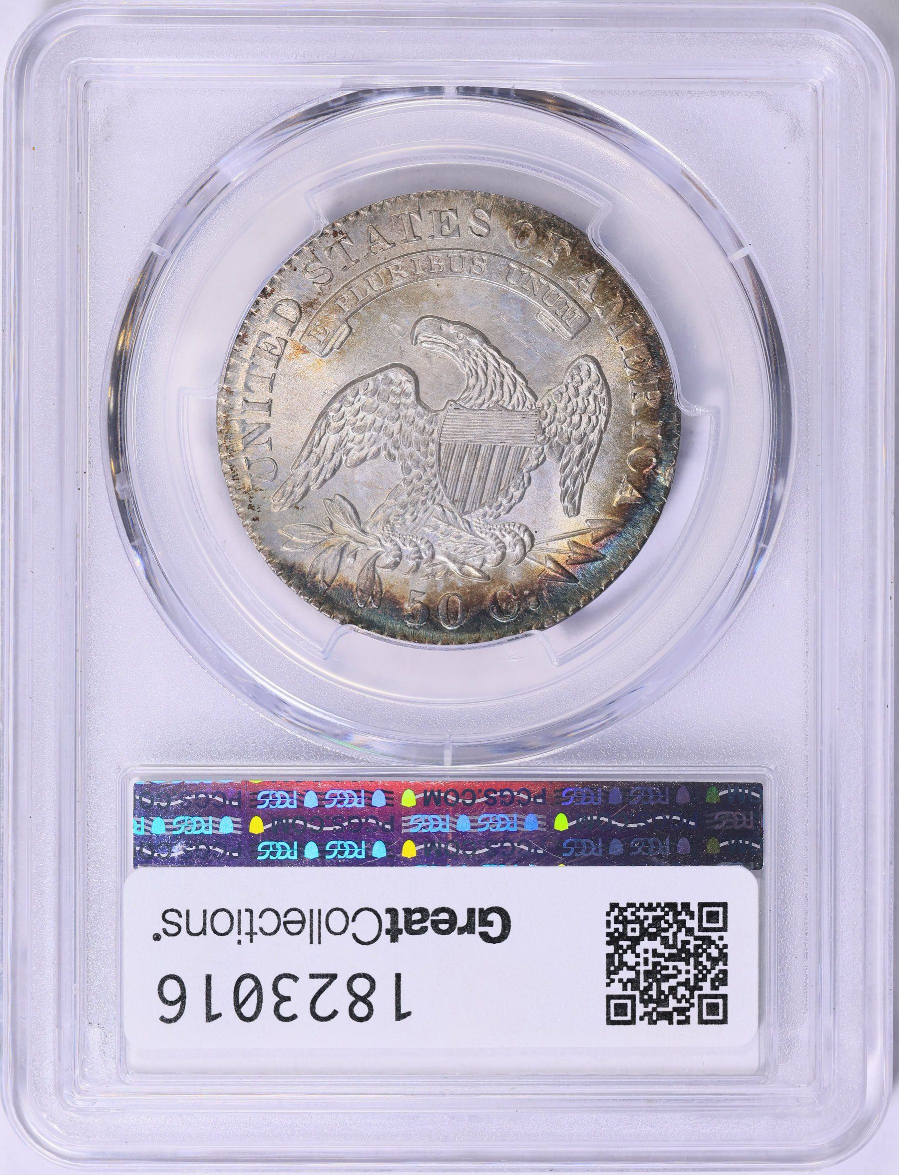 1830 Capped Bust Half Dollar Large 0 PCGS MS-63+ (Toned) (Item 1823016) | GreatCollections Coin ...