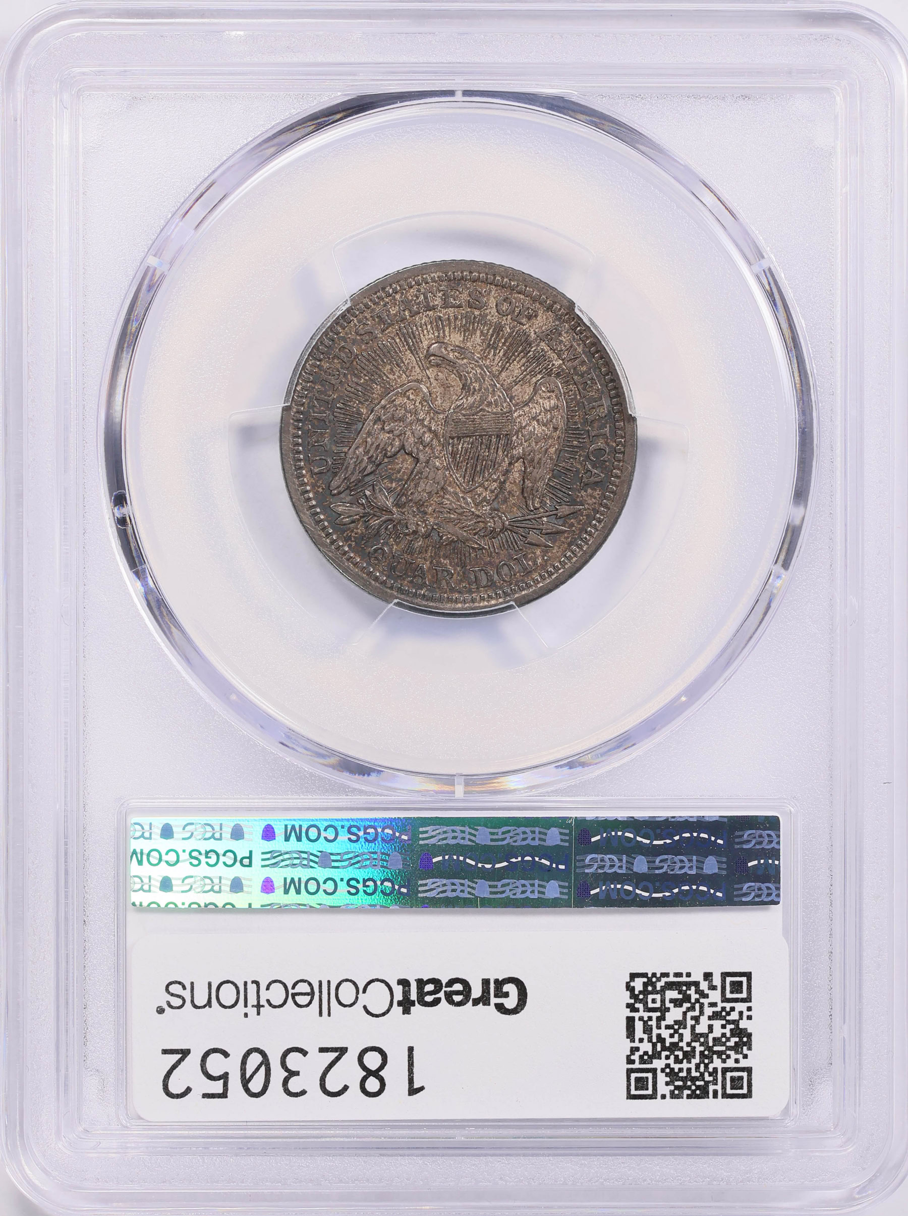 1853 Seated Liberty Quarter Arrows and Rays PCGS AU-50 (Item 1823052) | GreatCollections Coin ...