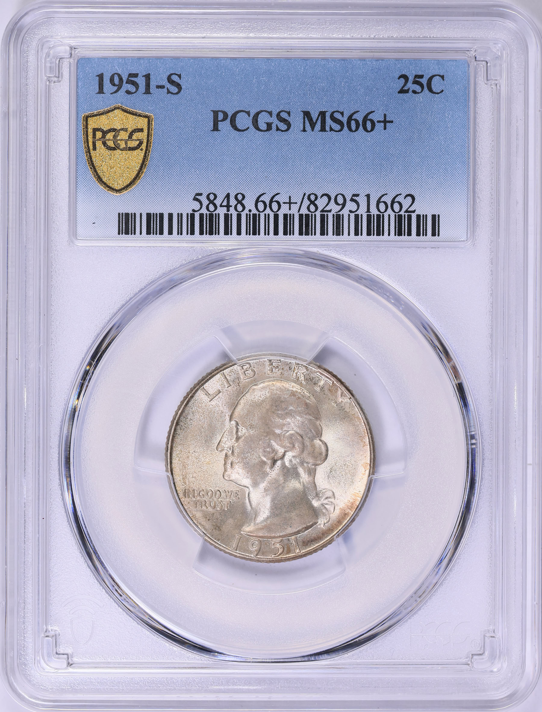 1951-S Washington Quarter PCGS MS-66+ (Item 1823103) | GreatCollections Coin Auctions