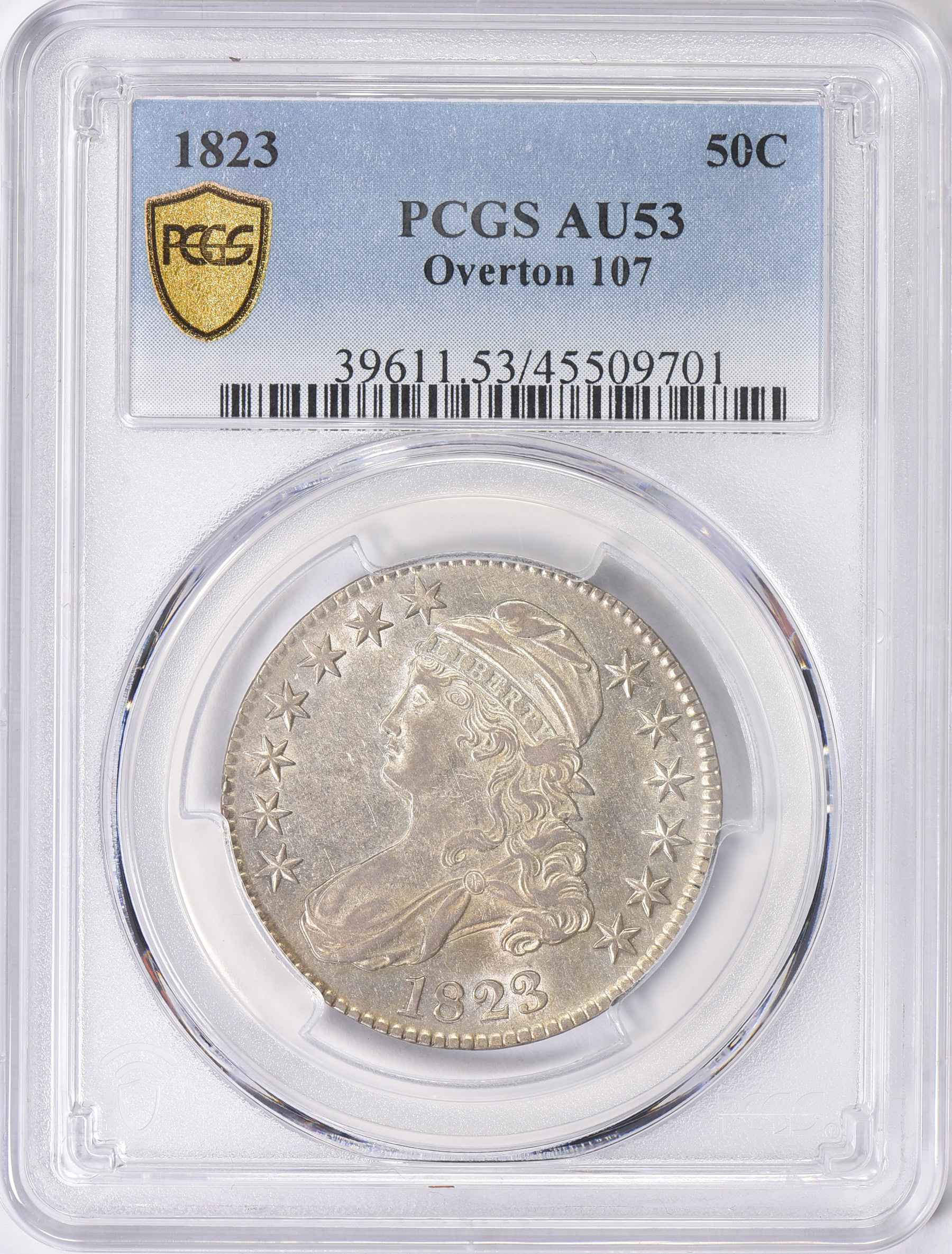 1823 Capped Bust Half Dollar Overton 107 PCGS AU-53 (Item 1823106 ...