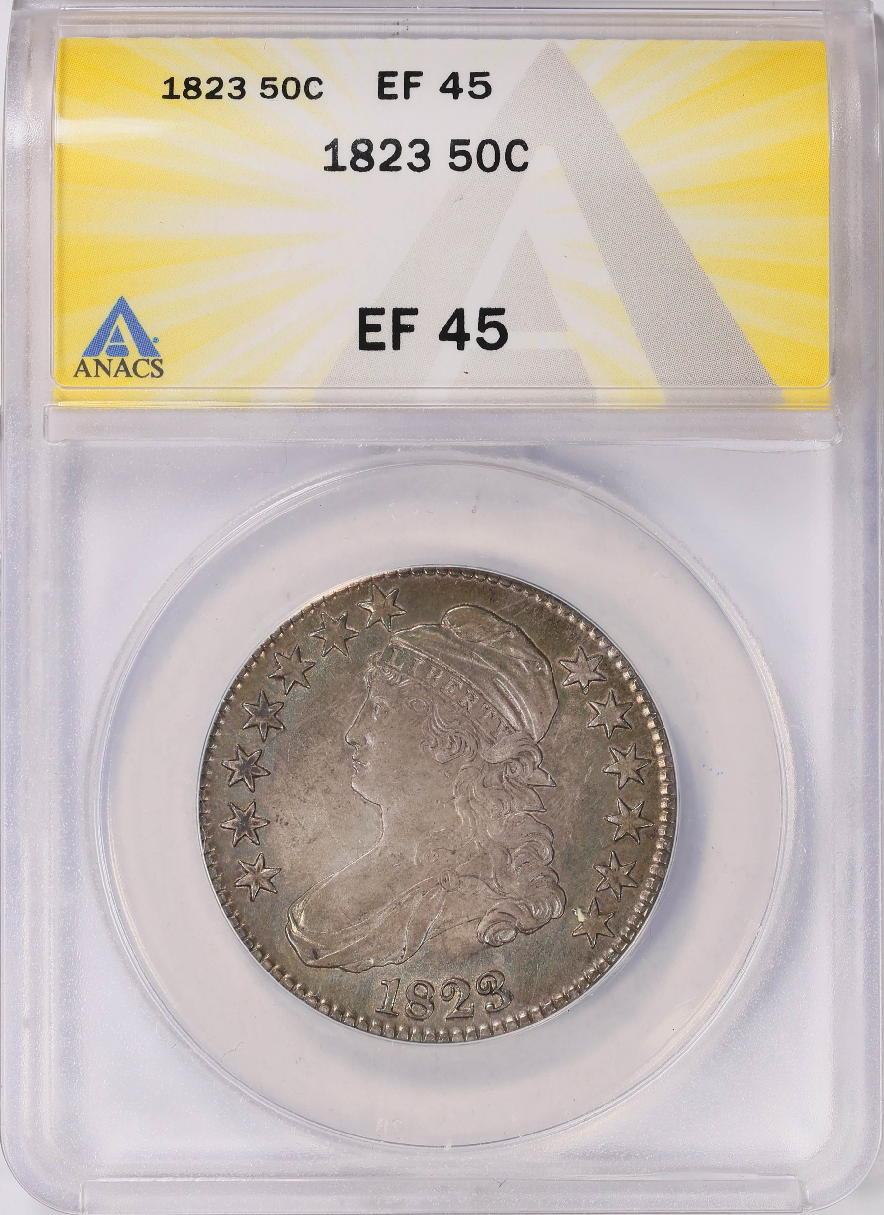 1823 Capped Bust Half Dollar ANACS XF-45 (Toned) (Item 1823152 ...