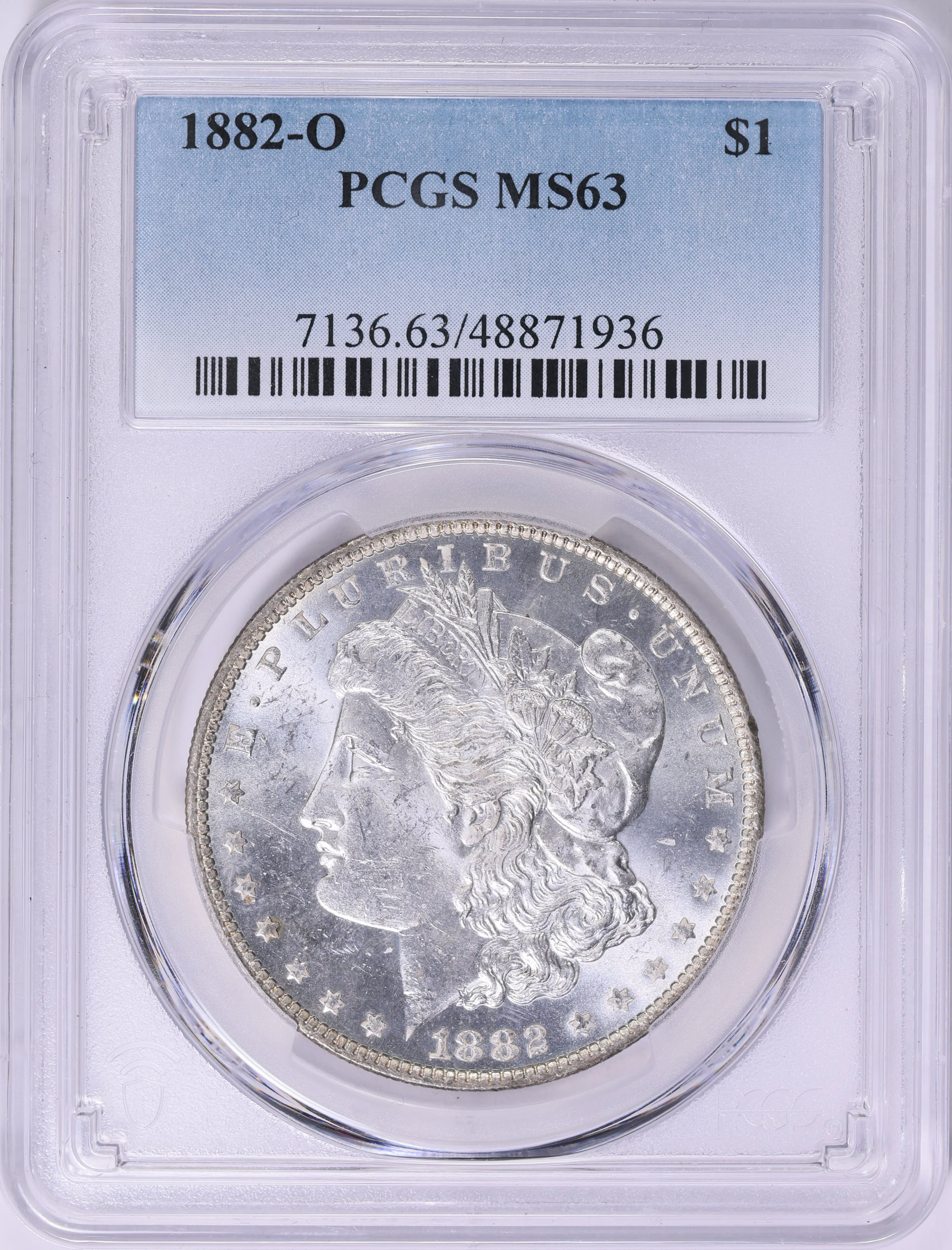1882-O Morgan Silver Dollar PCGS MS-63 (Item 1823275) | GreatCollections Coin Auctions