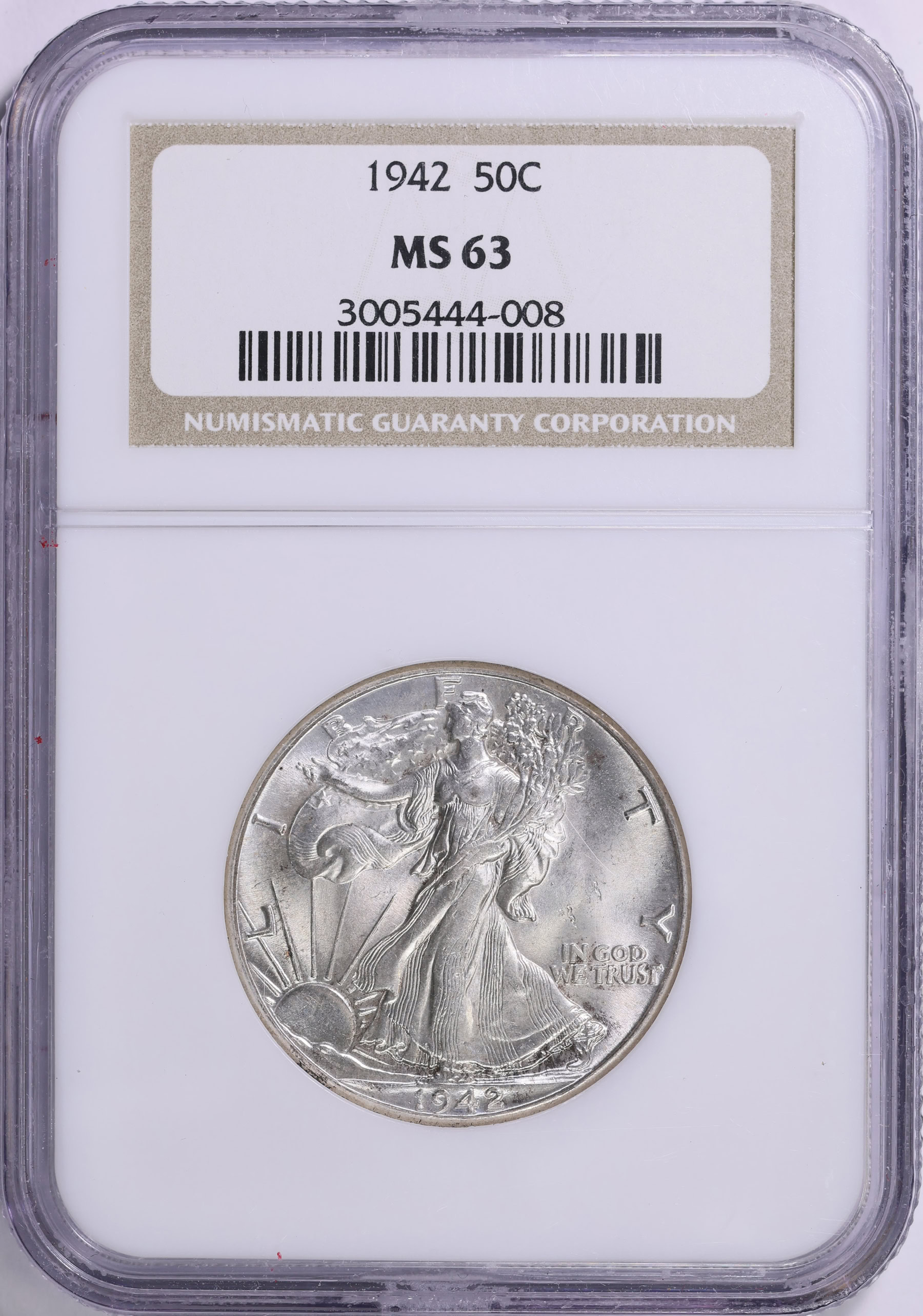 1942 Walking Liberty Half Dollar NGC MS-63 (Item 1823281 ...