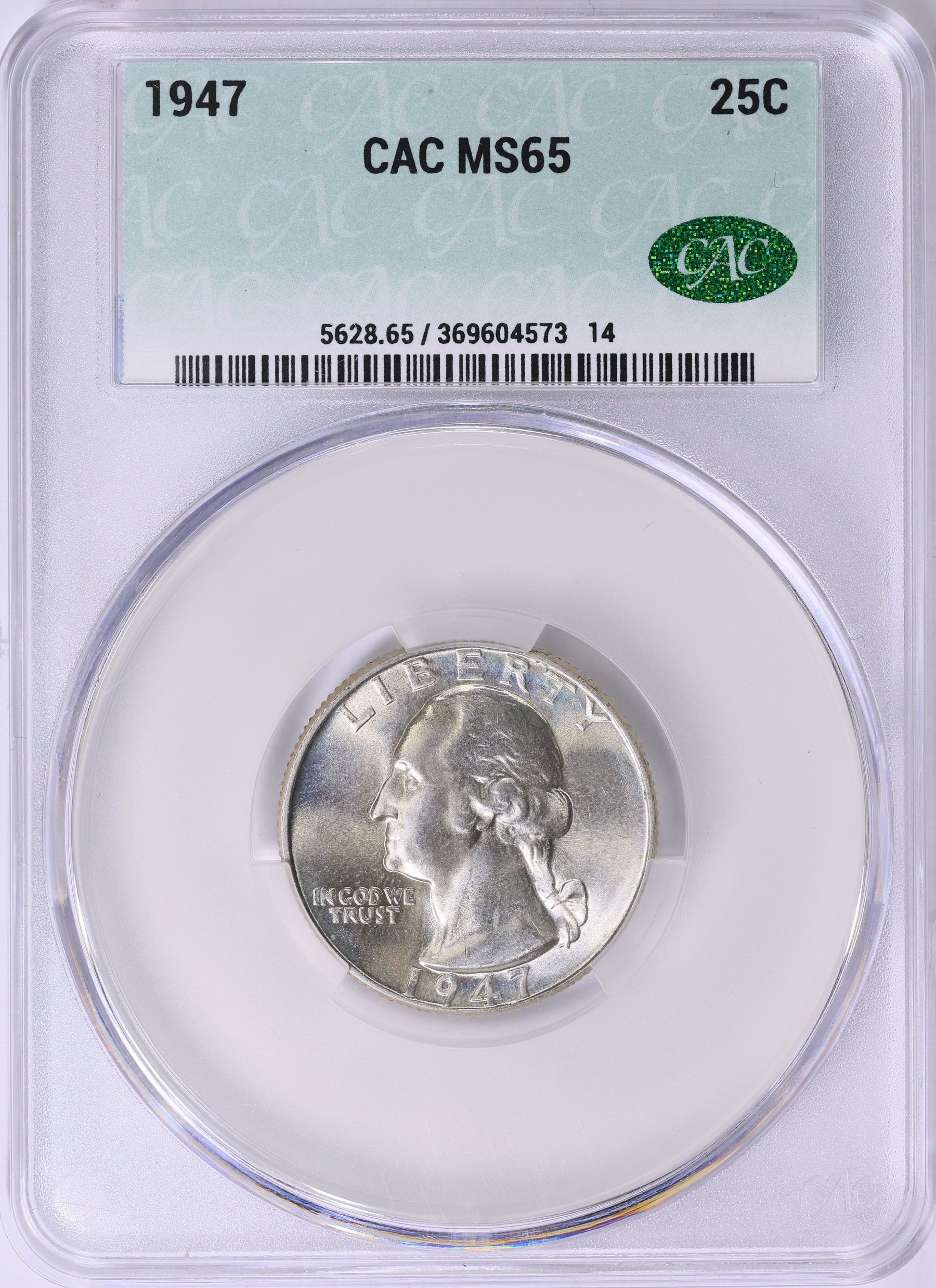 1947 Washington Quarter CACG MS-65 (Item 1823322) | GreatCollections Coin Auctions