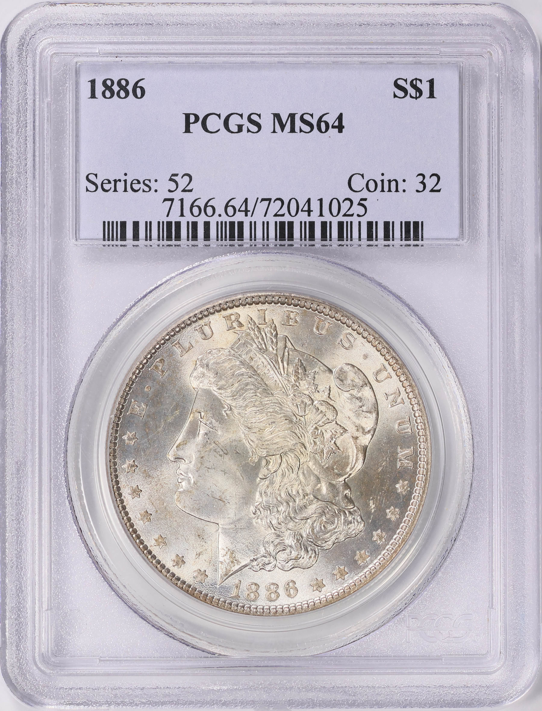 1886 Morgan Silver Dollar PCGS MS-64 (Item 1823464) | GreatCollections Coin Auctions
