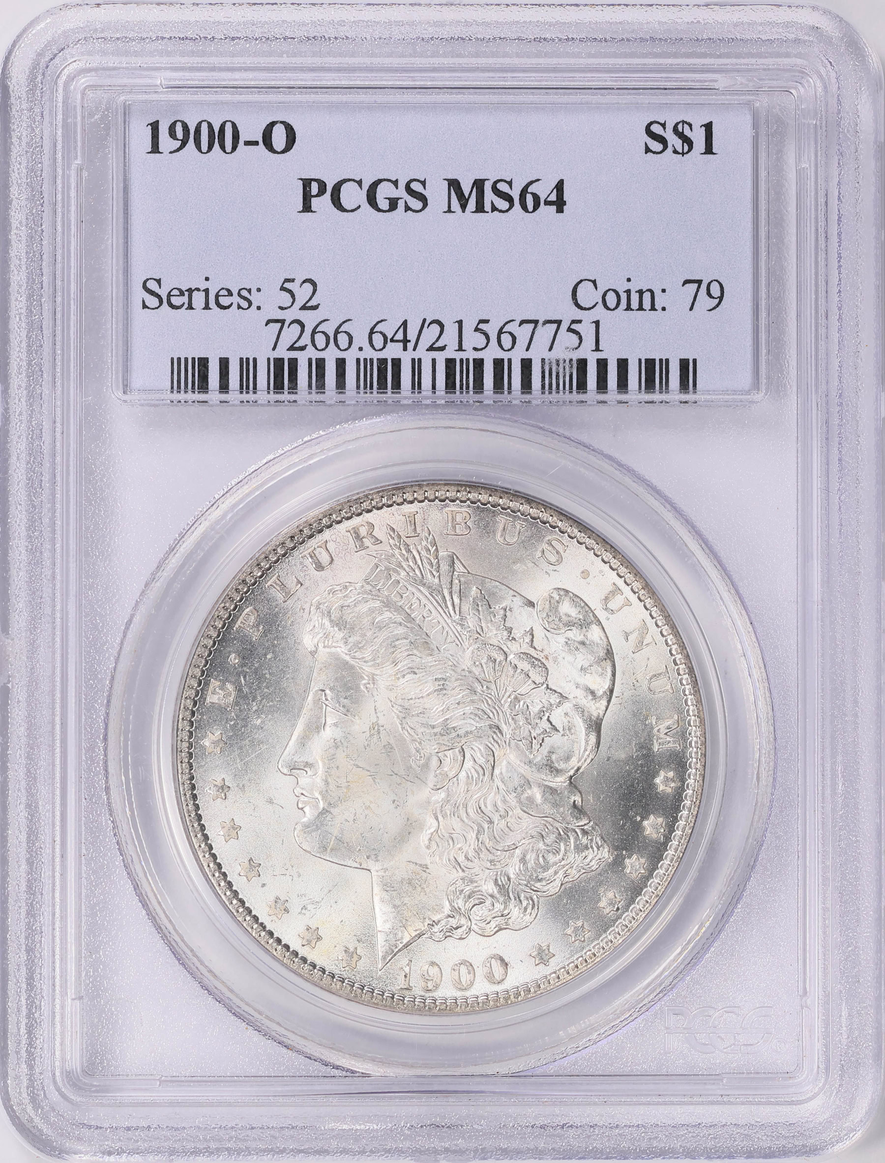 1900-O Morgan Silver Dollar PCGS MS-64 (Item 1823473) | GreatCollections Coin Auctions