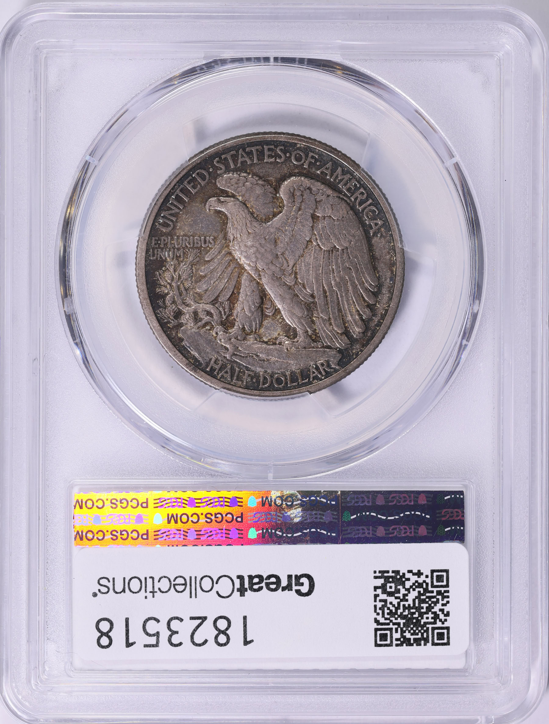 1917-S Walking Liberty Half Dollar Obverse Mintmark PCGS AU-55 (CAC Green) (Item 1823518 ...