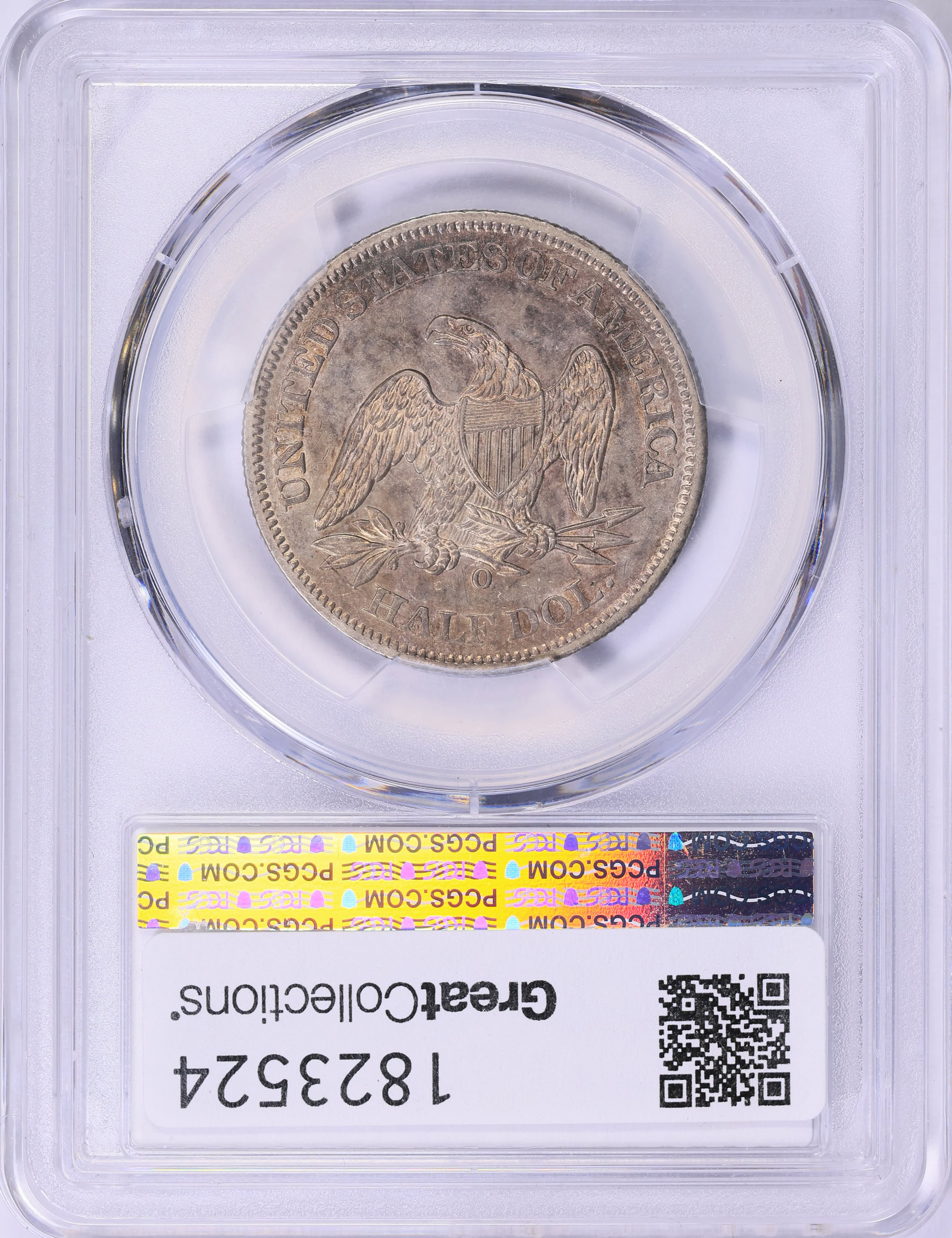 1861-O Seated Liberty Half Dollar PCGS AU-55 (Toned) (Item 1823524) | GreatCollections Coin Auctions
